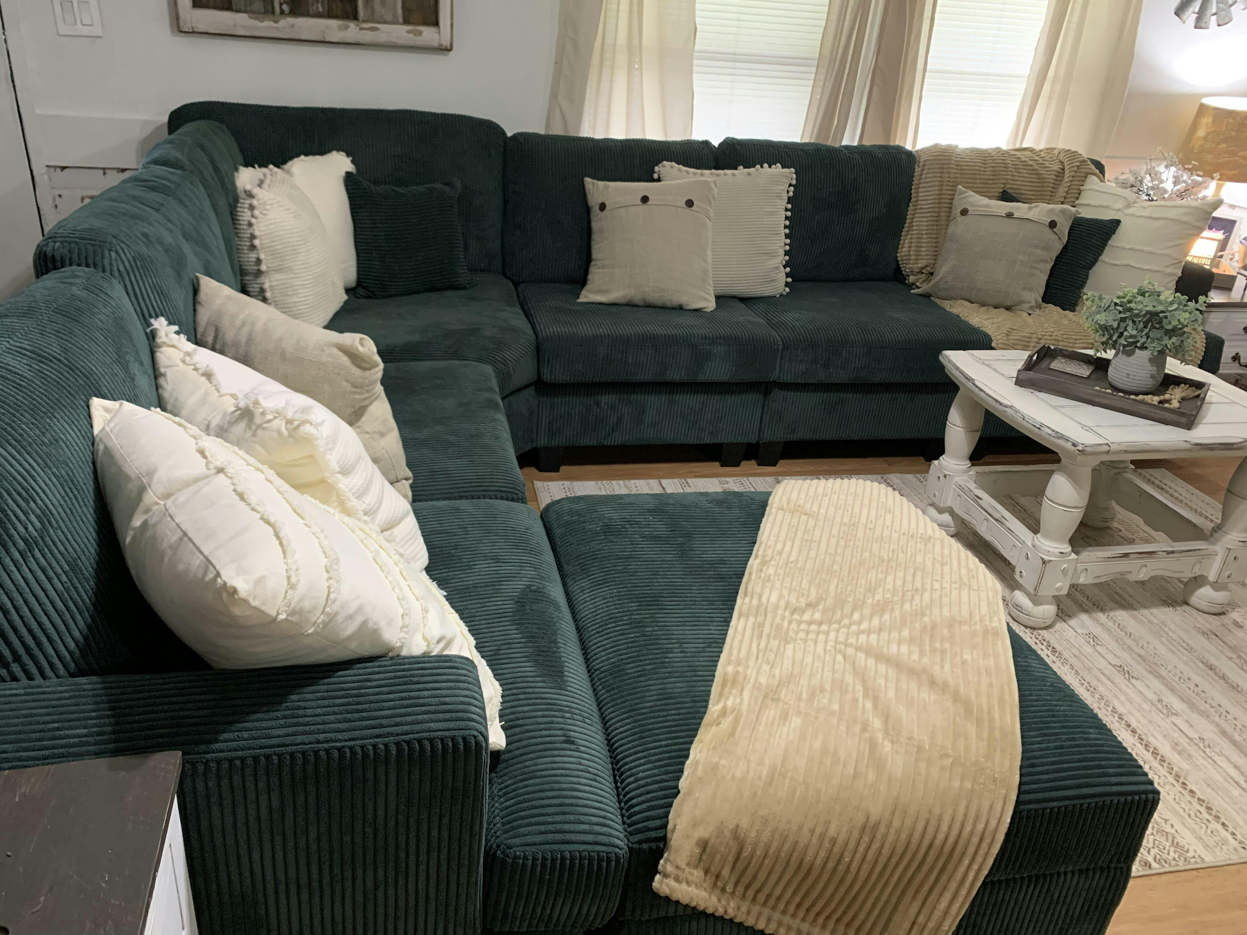 HONBAY 8-Piece Corduroy Modular Sofa – Stylish & Comfortable Sectional