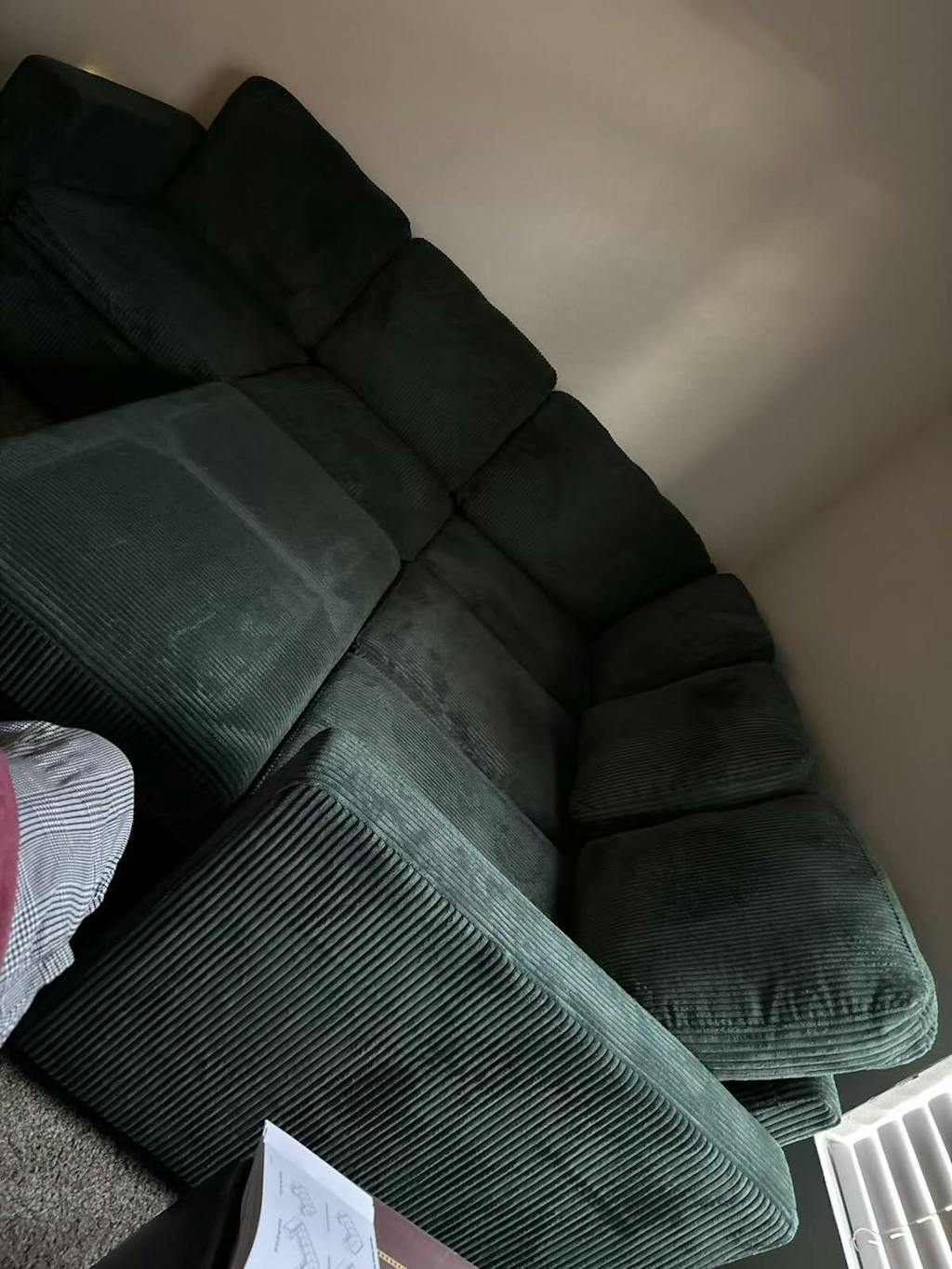 5-Piece Corduroy Modular Sleeper Sectional Sofa With Storage Space