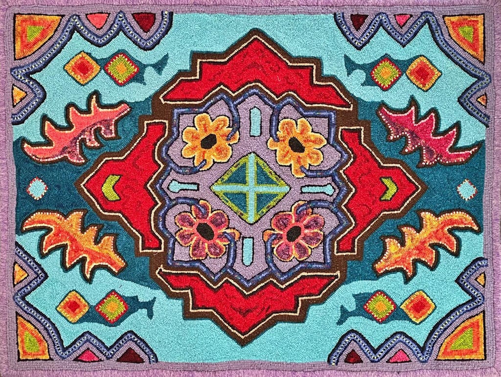 Rug Hooking Pattern: Gentry (PT586) | Honey Bee Hive Rug Hooking ...