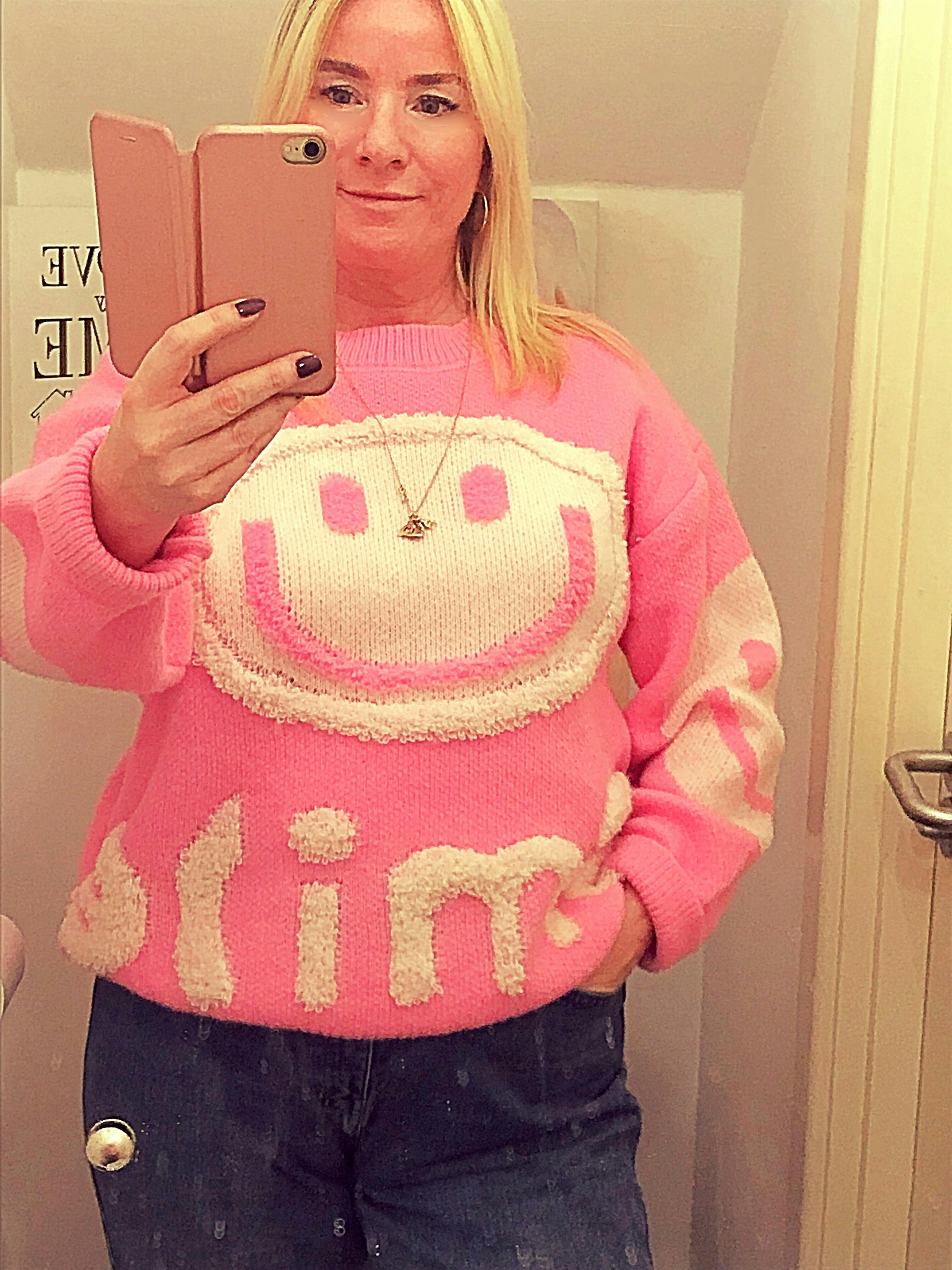 Oversized Fuzzy Smile Sweater – Hoodies For Heroes