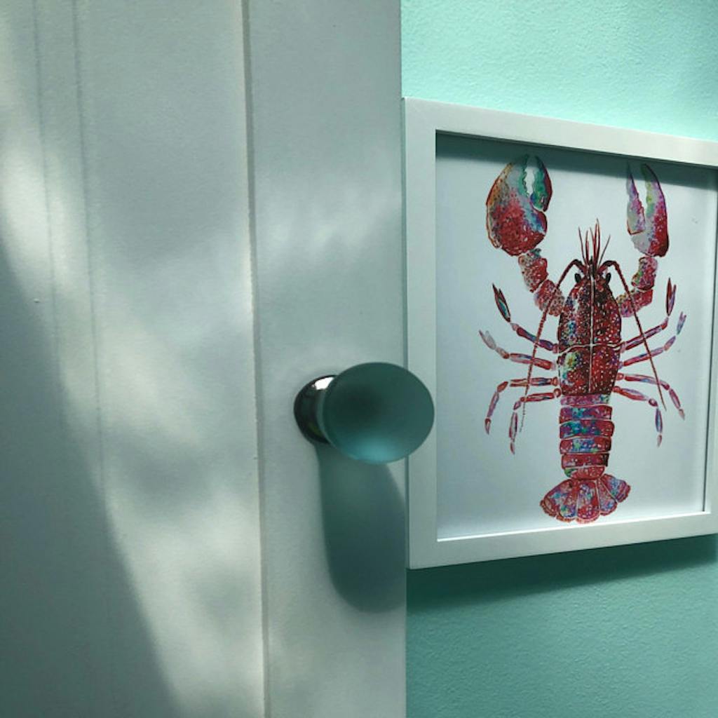 Frosted Turquoise Beach Glass Drawer Pulls & Cabinet Knobs - Hooks & Knobs