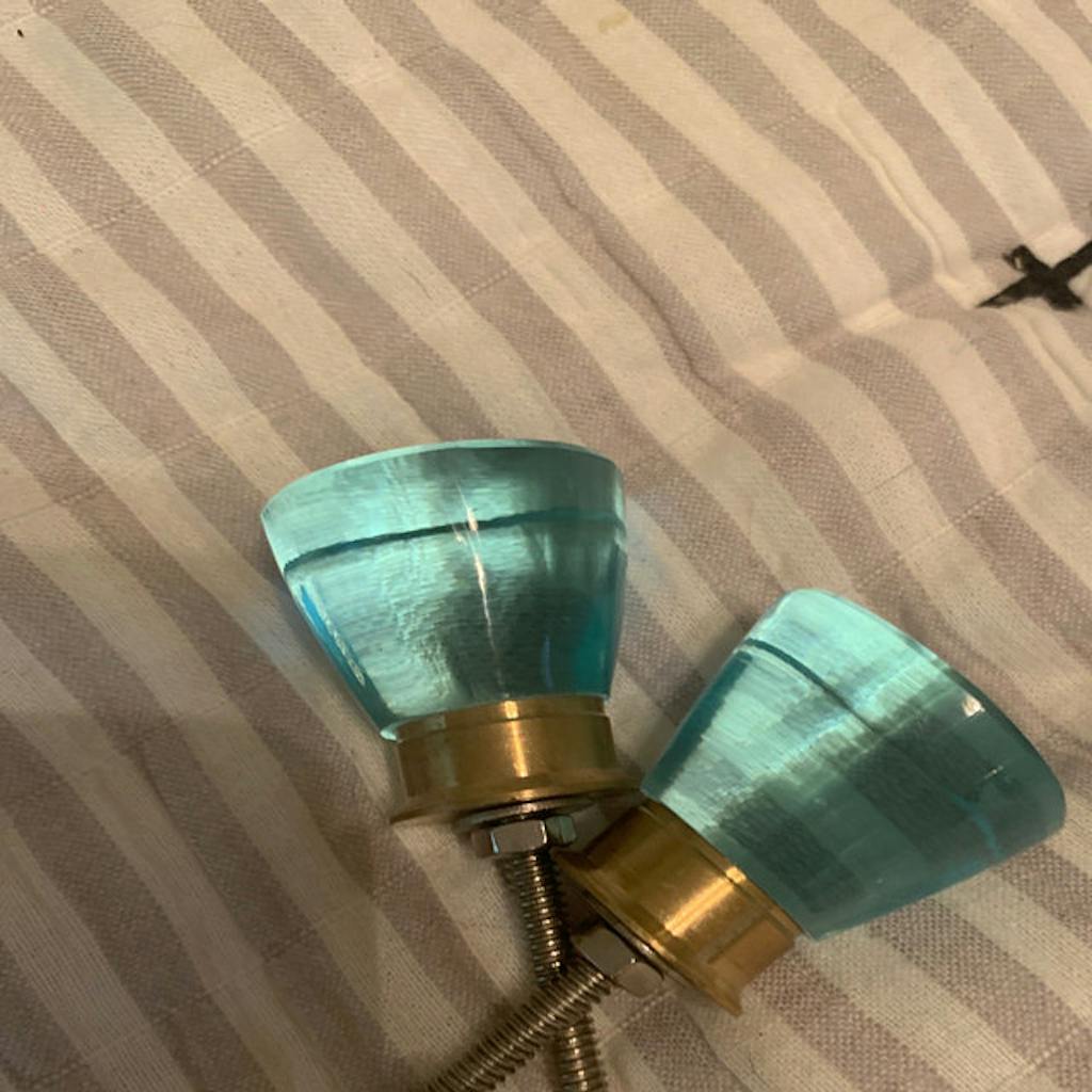 Turquoise Beach Glass Drawer Pulls & Cabinet Knobs - Hooks & Knobs