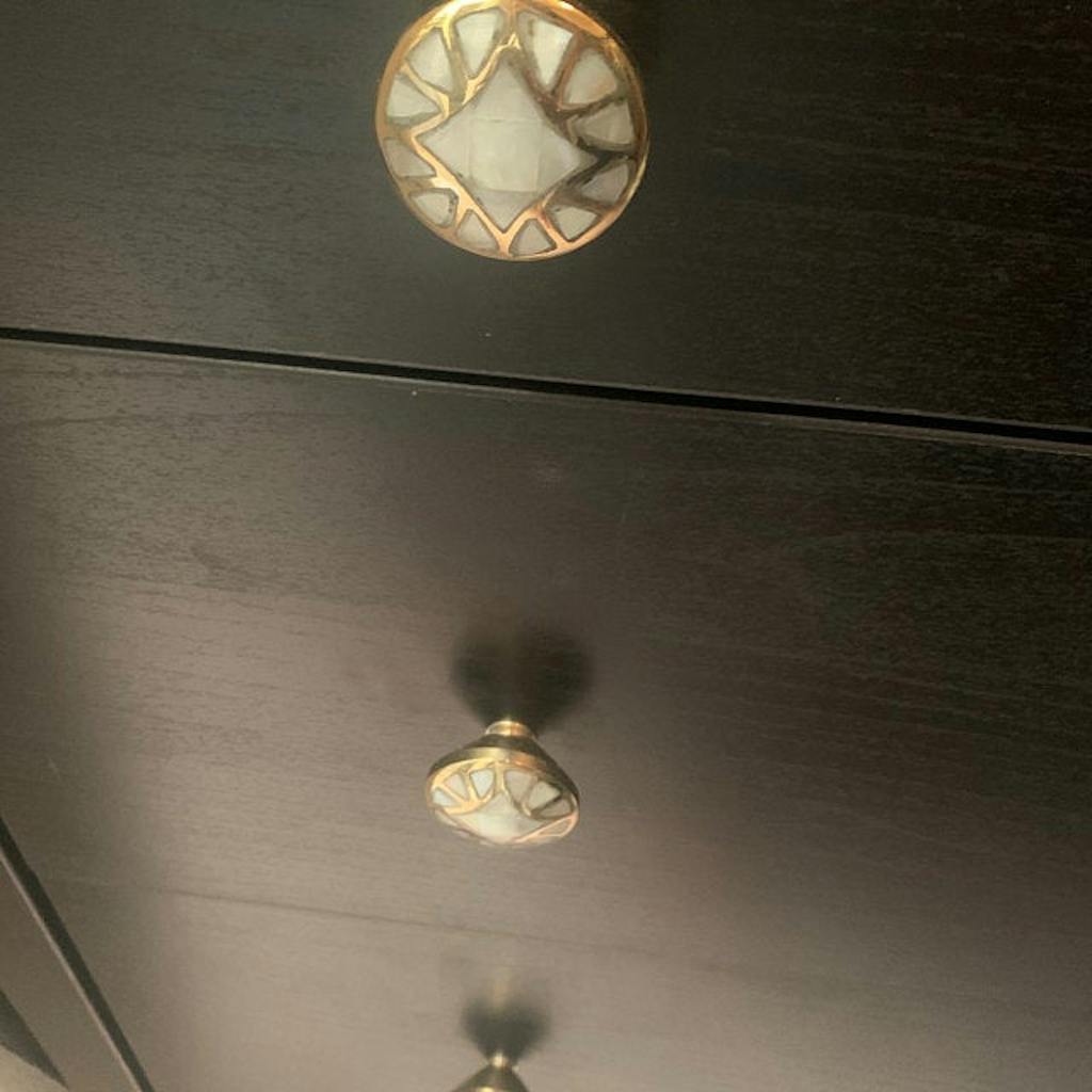 Mother of Pearl Knob - Diamond Drawer Pulls & Cabinet Knobs - Hooks & Knobs