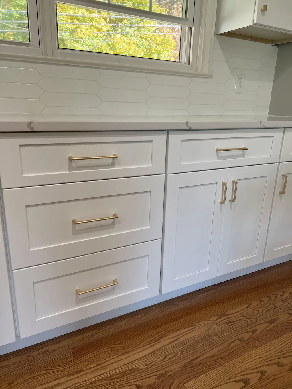 Simple Matte Gold Cabinet Pulls - Hooks & Knobs