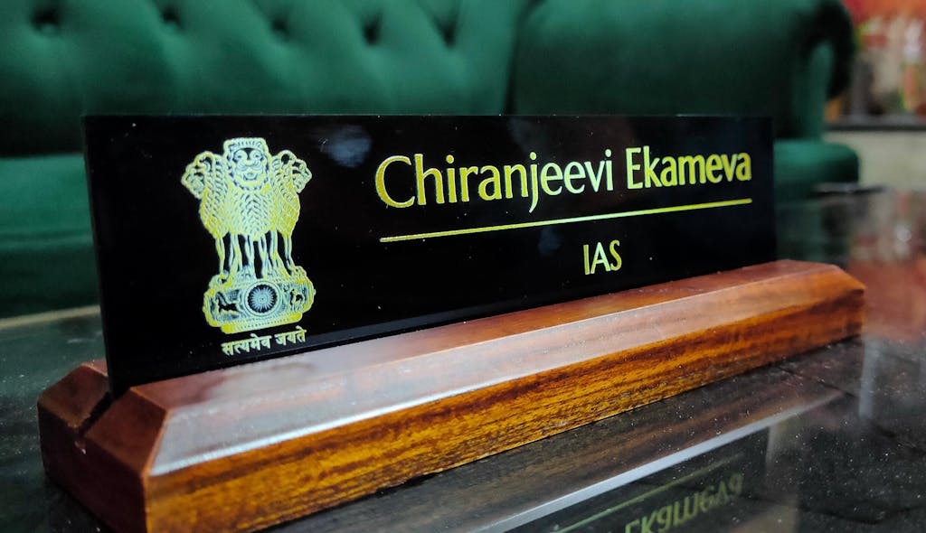 Excelus Office Desk Name Plate for IAS / Government Officers – Housenama