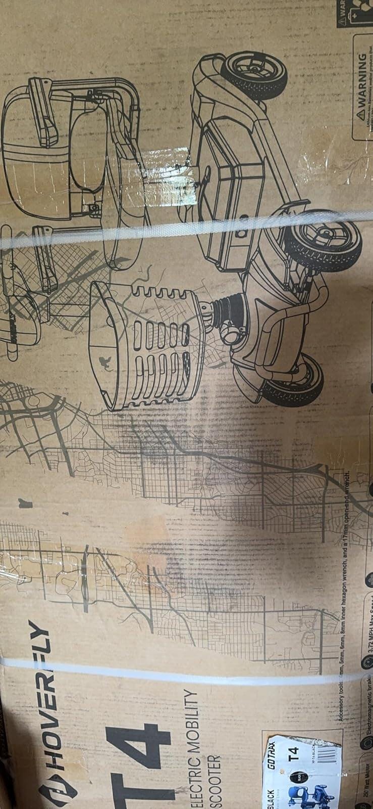 Hoverfly T4 Electric Four-wheel Mobility Scooter 9" 3.2MPH | 12.5Miles ...