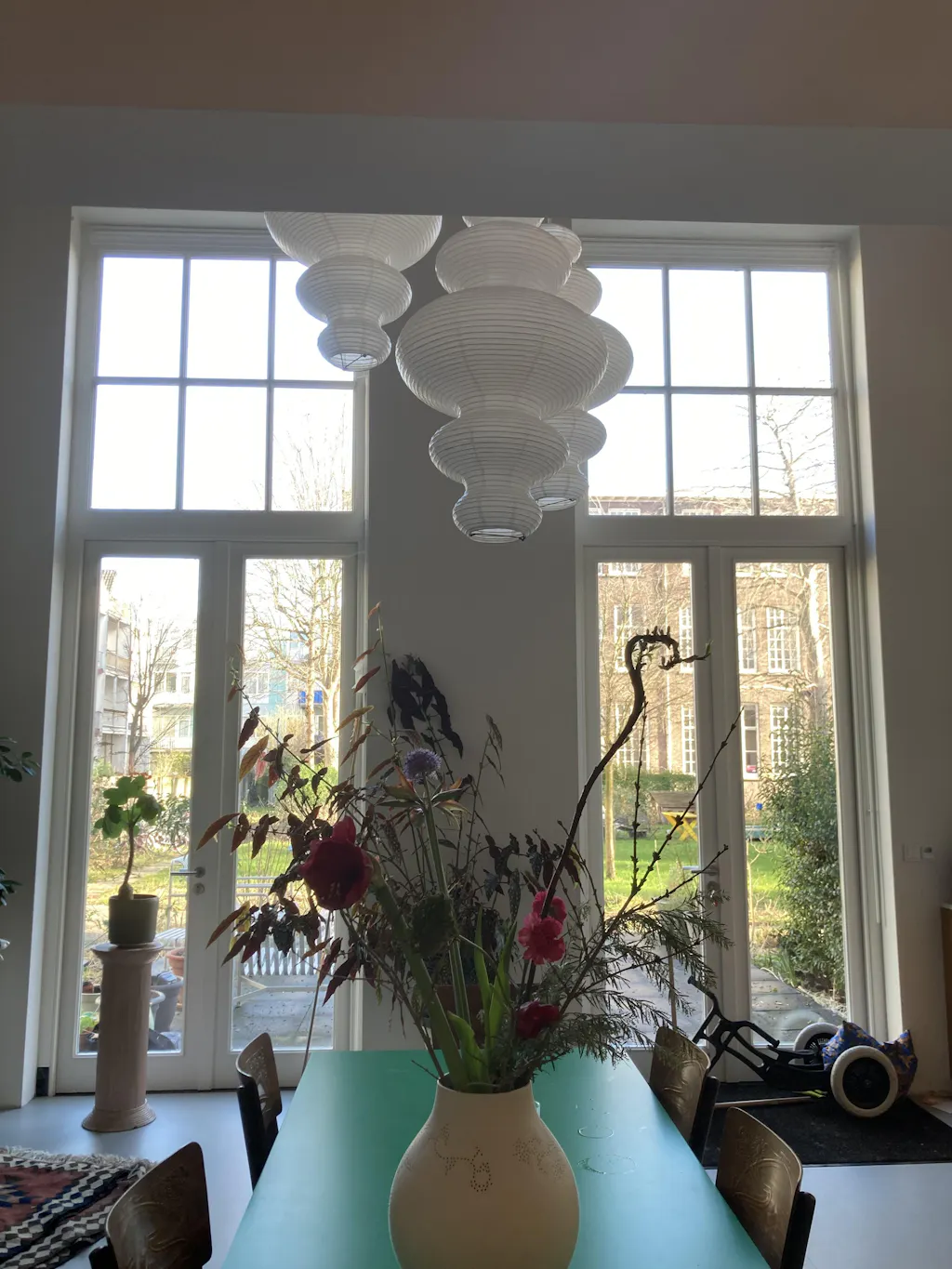 Juni Ceiling Lamp - Organic Wavy Rice Paper Ceiling Lamp