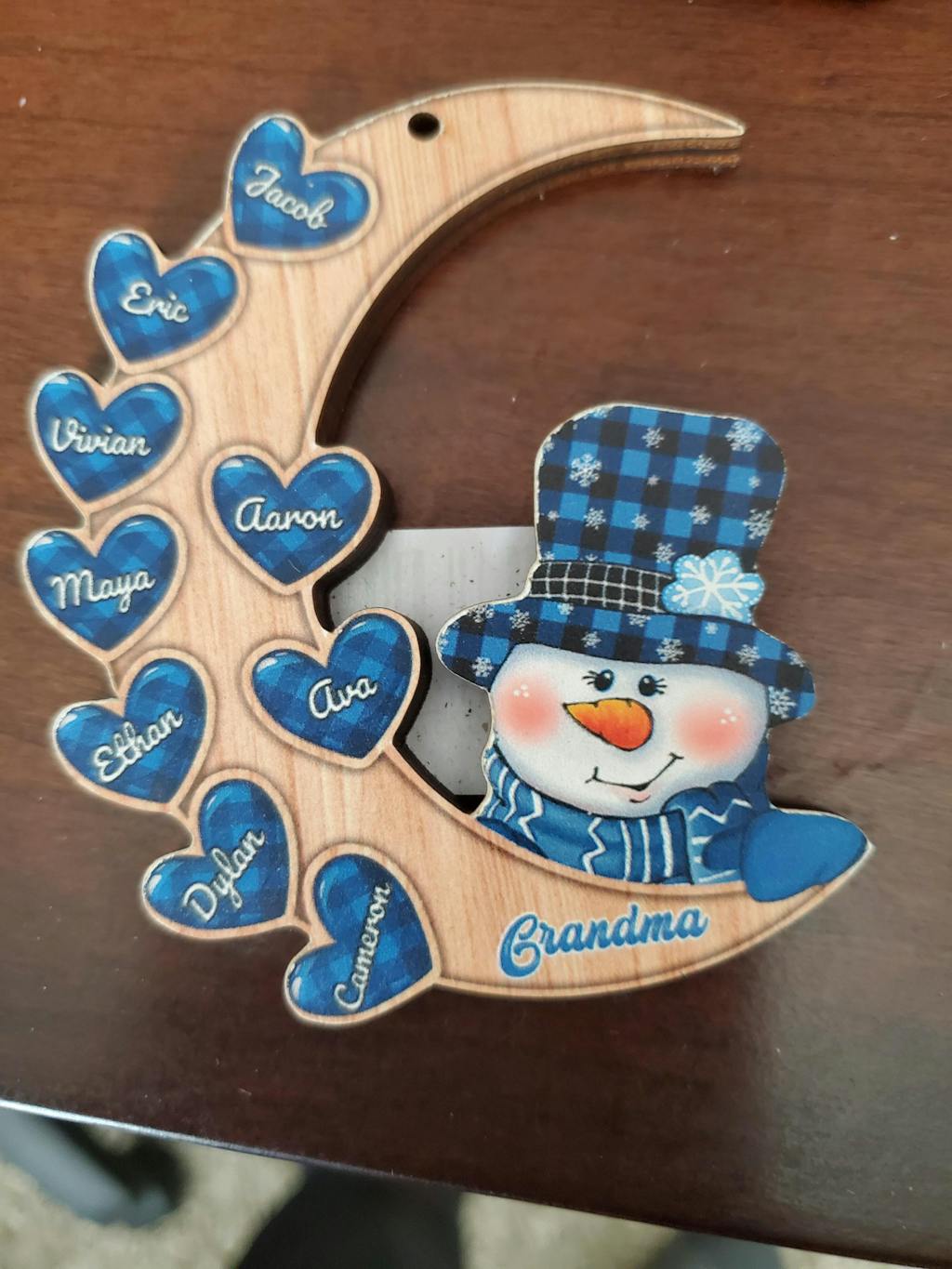 Christmas Snowman Nana Grandma Sweet Heart Kids Personalized Ornament - Humancustom - Unique ...