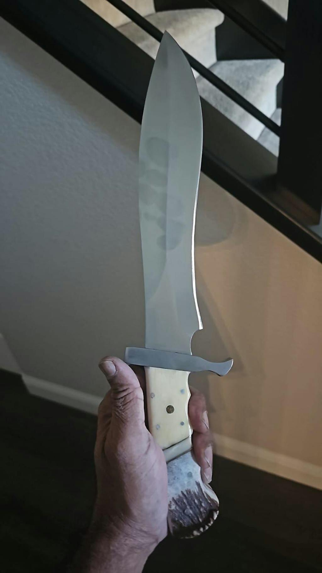 Handmade forged D2 Steel Hunting bowie Knife - crocodile dundee knife ...