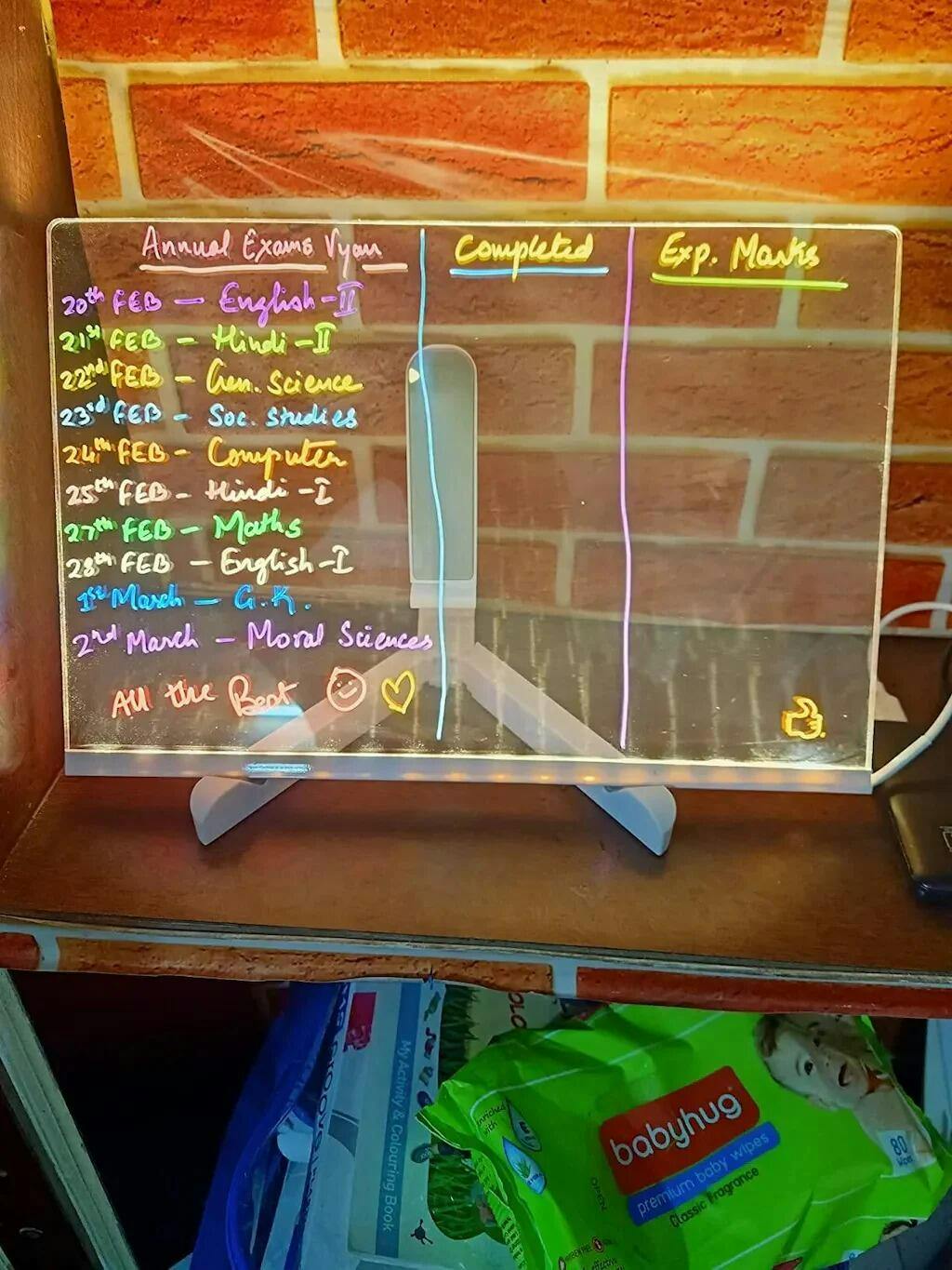 Buy Glowboard- Diy Acrylic Message Board Online in India - Hustlezy