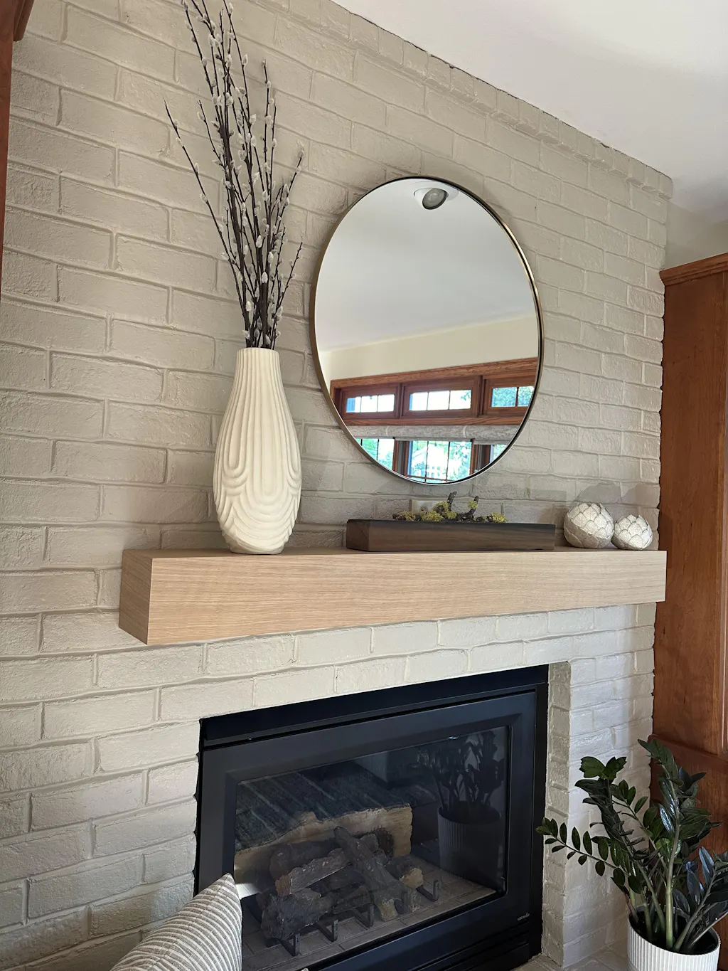 White Oak Fireplace Mantel - Custom Made to Order - Real Wood Mantels ...