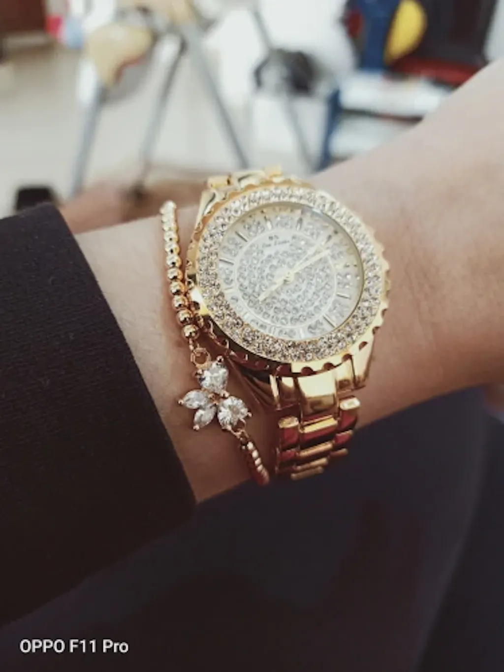 Luxury Bejeweled Wrist Watch With Bow Charm Bracelet – Inspire Watch