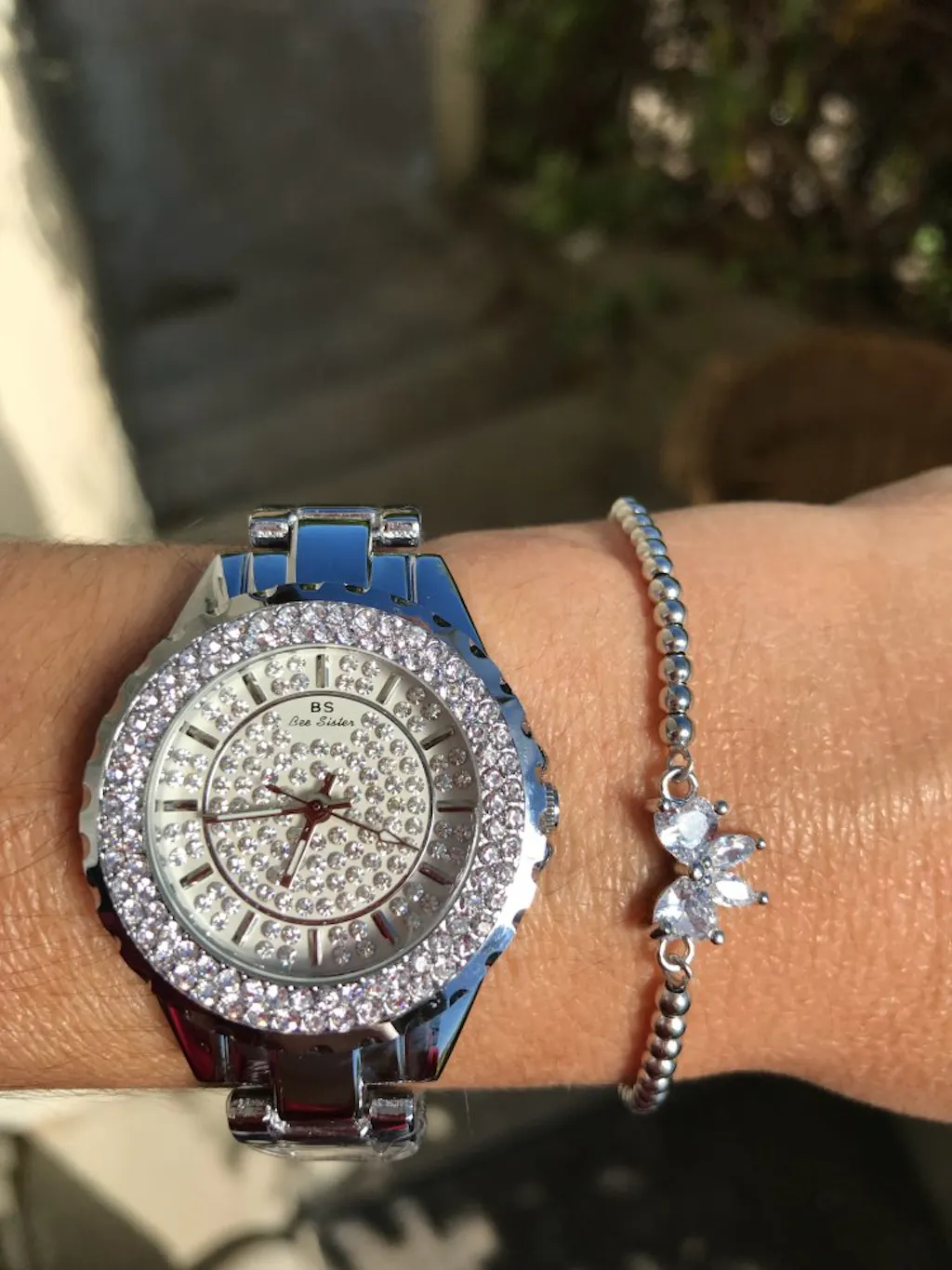 Luxury Bejeweled Wrist Watch With Bow Charm Bracelet – Inspire Watch