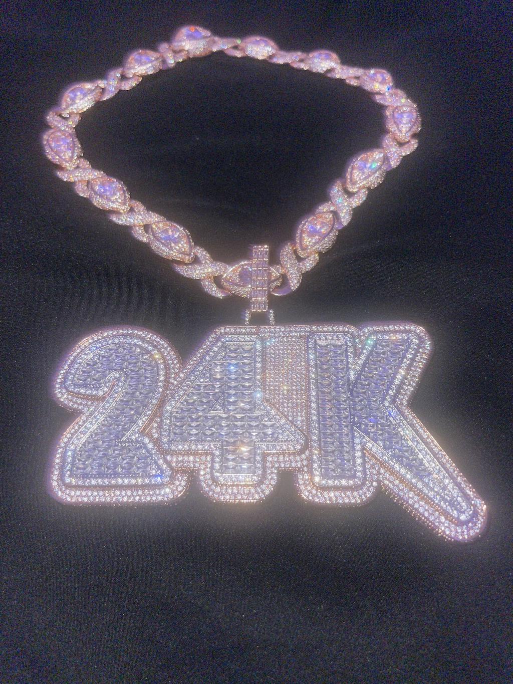 Lux Design Two Layers Iced Out Personalized Custom Name Necklace Penda ...