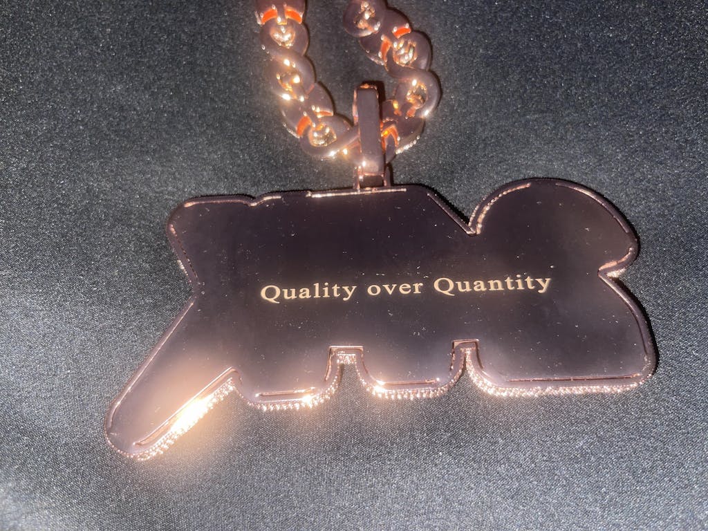 Lux Design Two Layers Iced Out Personalized Custom Name Necklace Penda ...