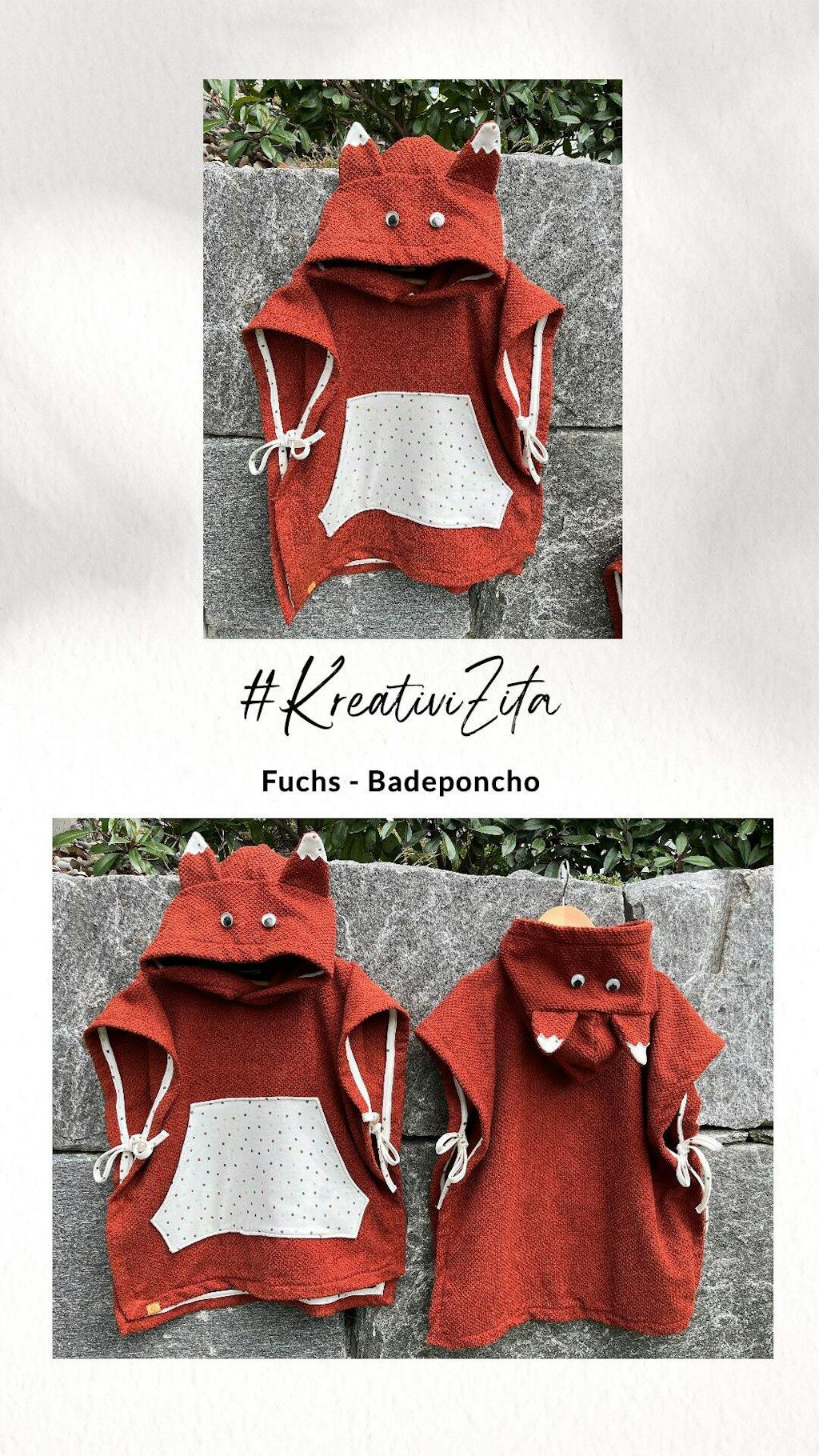 Nähanleitung: Badeponcho Mila Größe 80-134