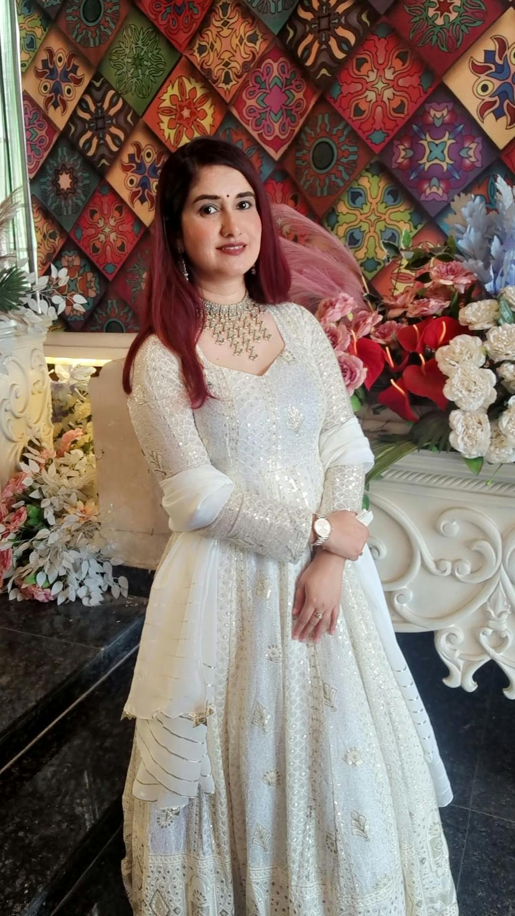 Malini heavy embroidered maxi set