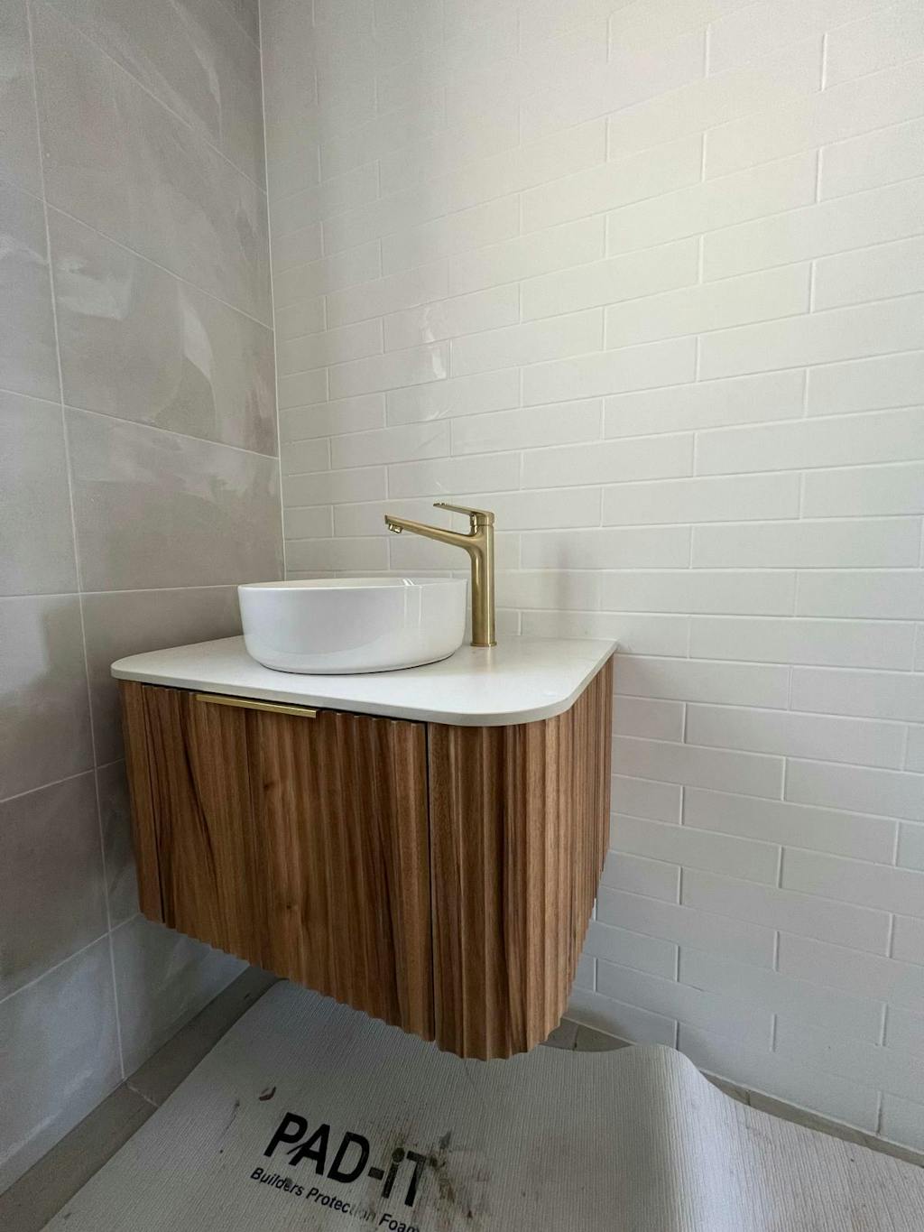 Cassa Design V-Groove Curved Wall Hung Vanity – Ideal Bathroom Centre