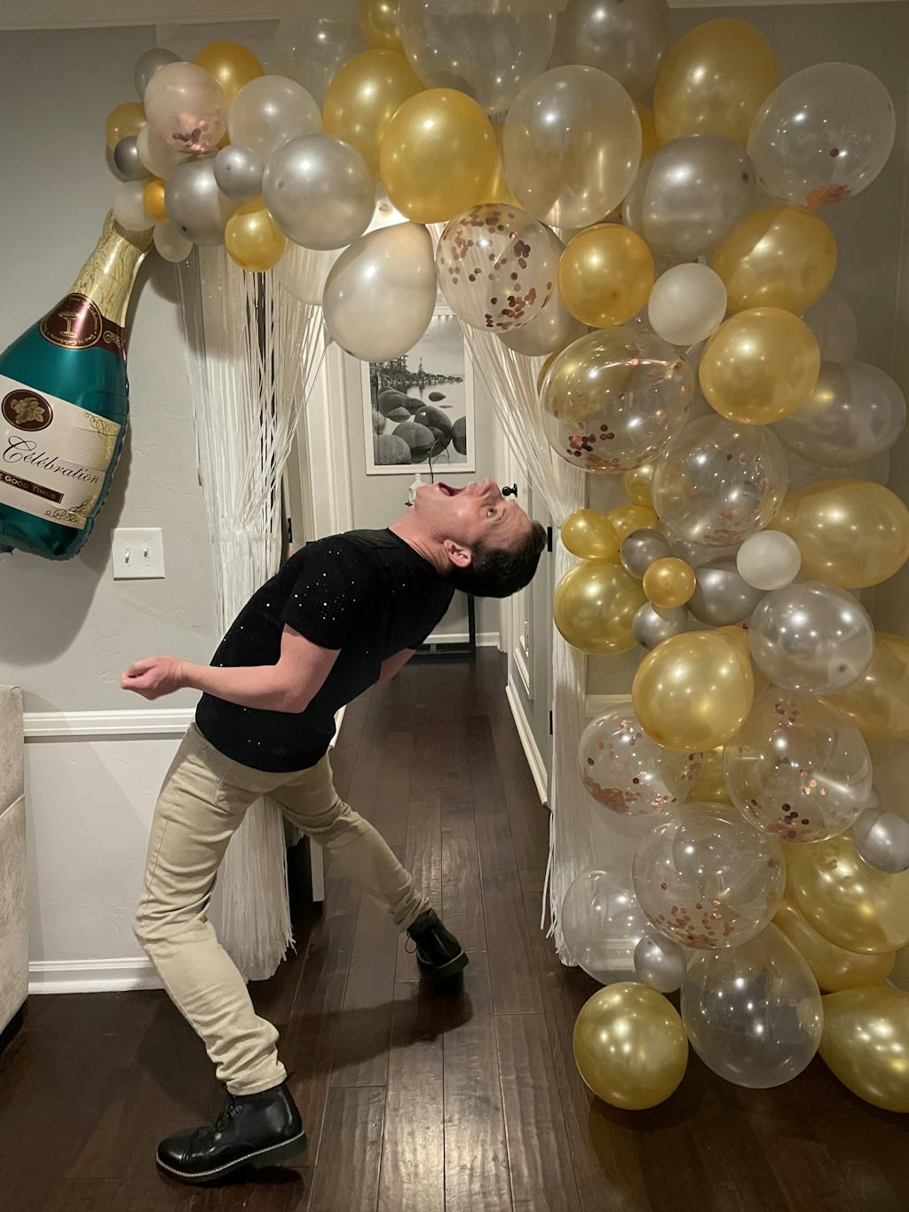 42pcs Large Size Champagne Bottle Balloons Set Wedding Christmas Birth ...