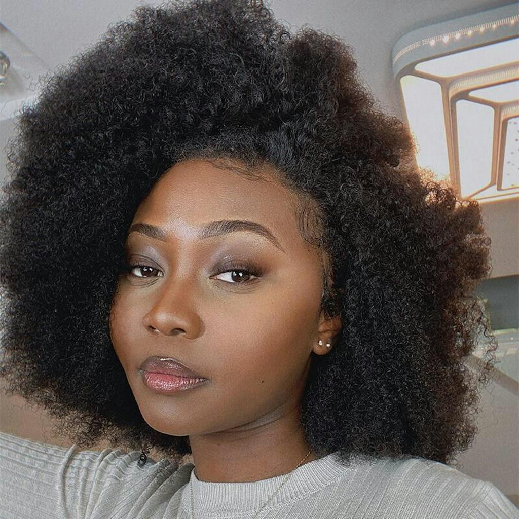 Afro Kinky Curly With Kinky Edges HD Lace Bob Wig