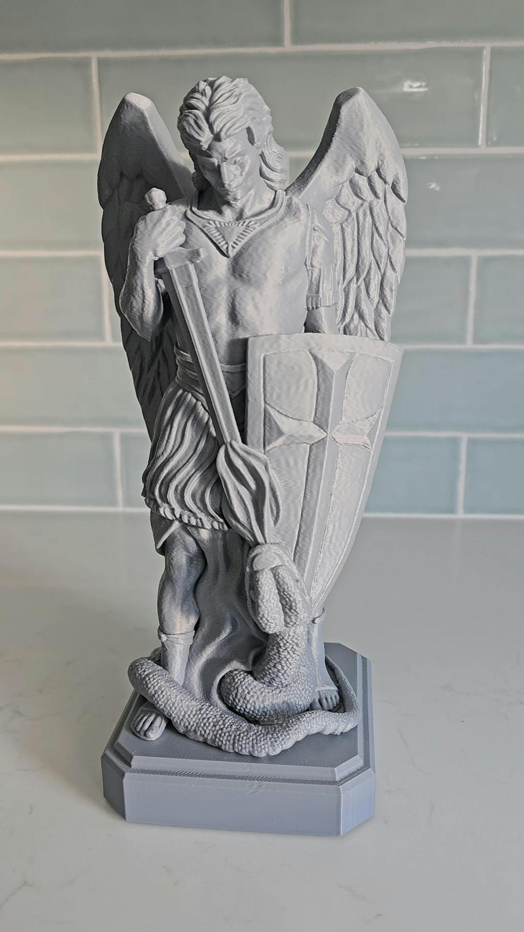 Saint Michael “Defeats Beast” Statue – Impeccable Sculptures