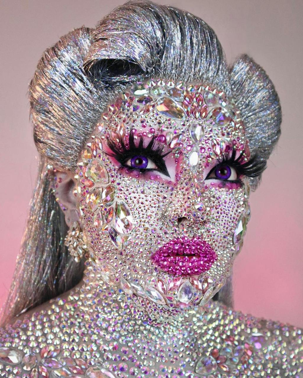 Sandy - Silver Gray White Full Tinsel Long Straight Wig | Imstyle-wigs