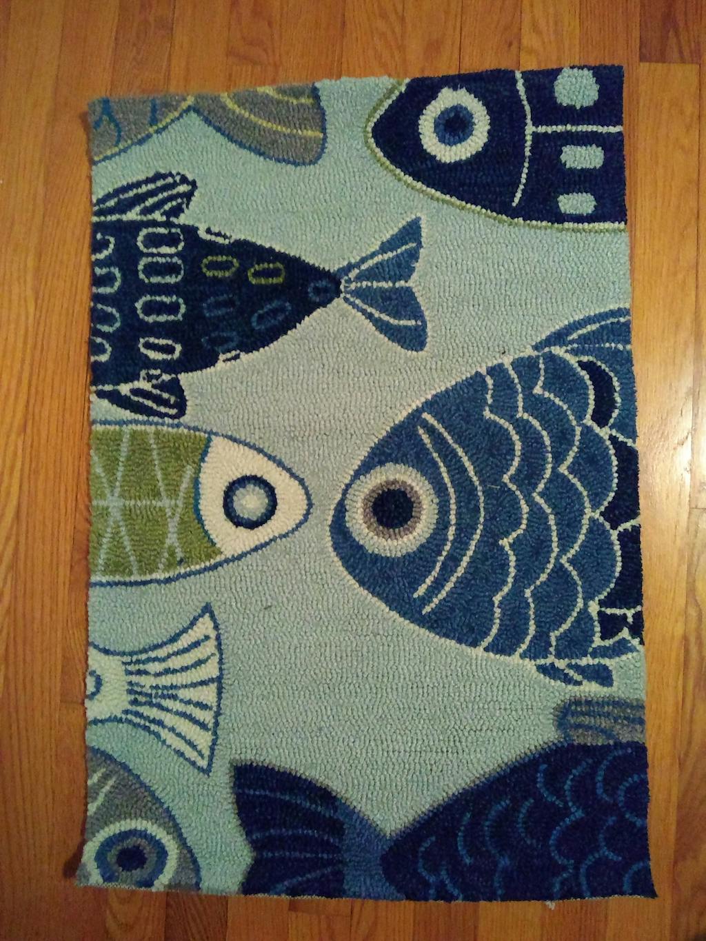KAS Sonesta 2010 Lt Blue Sea Of Fish Area Rug – Incredible Rugs and Decor
