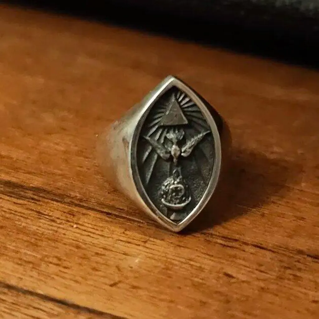 Ordo Templi Orientis • Thelema Ring • Occult Signet Ring • Esoteric Si ...