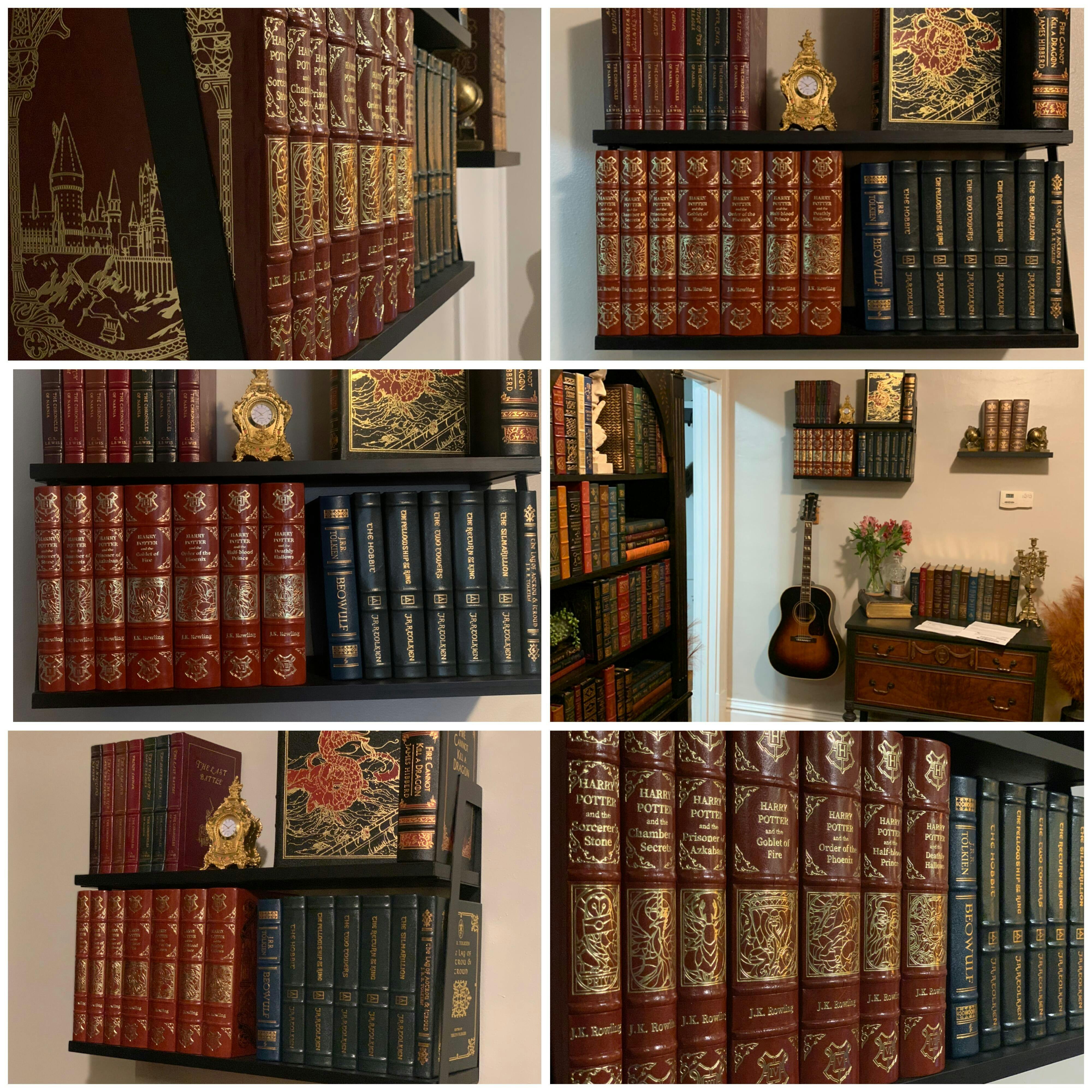 Harry Potter Series Rebound in Gold Embossed Leather | Ingenius Designs