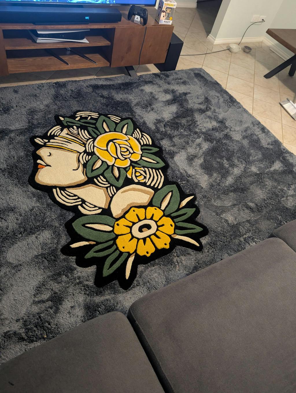 Death Moth Rug - Gothic Tattoo Decor – Inked Rugs