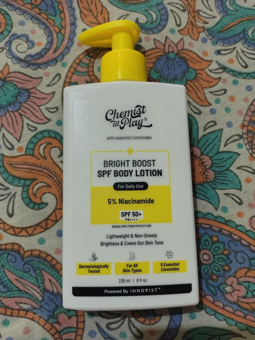 Bright Boost SPF 50+ Body Lotion for Tan Removal | Chemist At Play ...