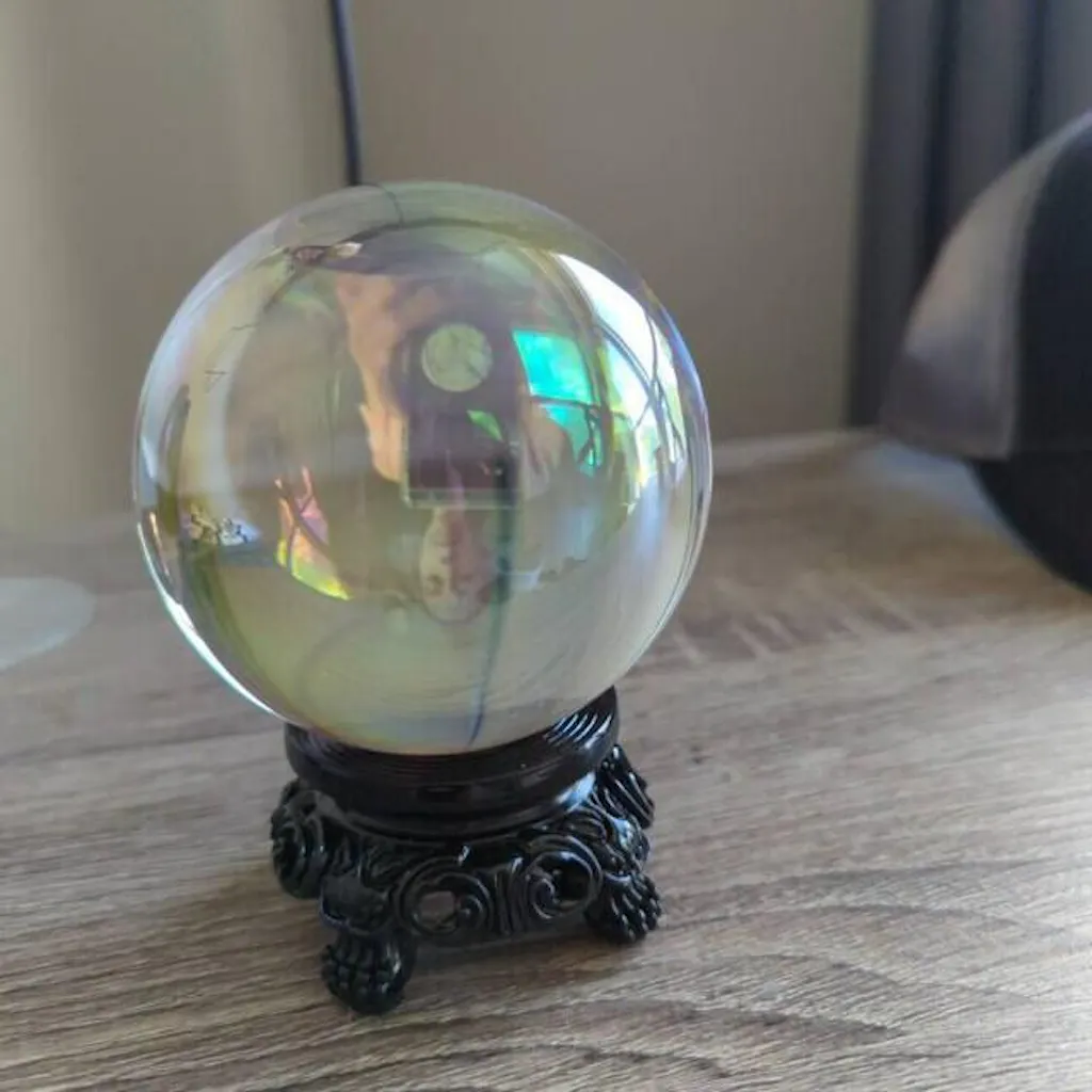 80mm, Aurora Crystal Ball, Aurora Glass Ball, 3.15 Inch - Insects In Resin
