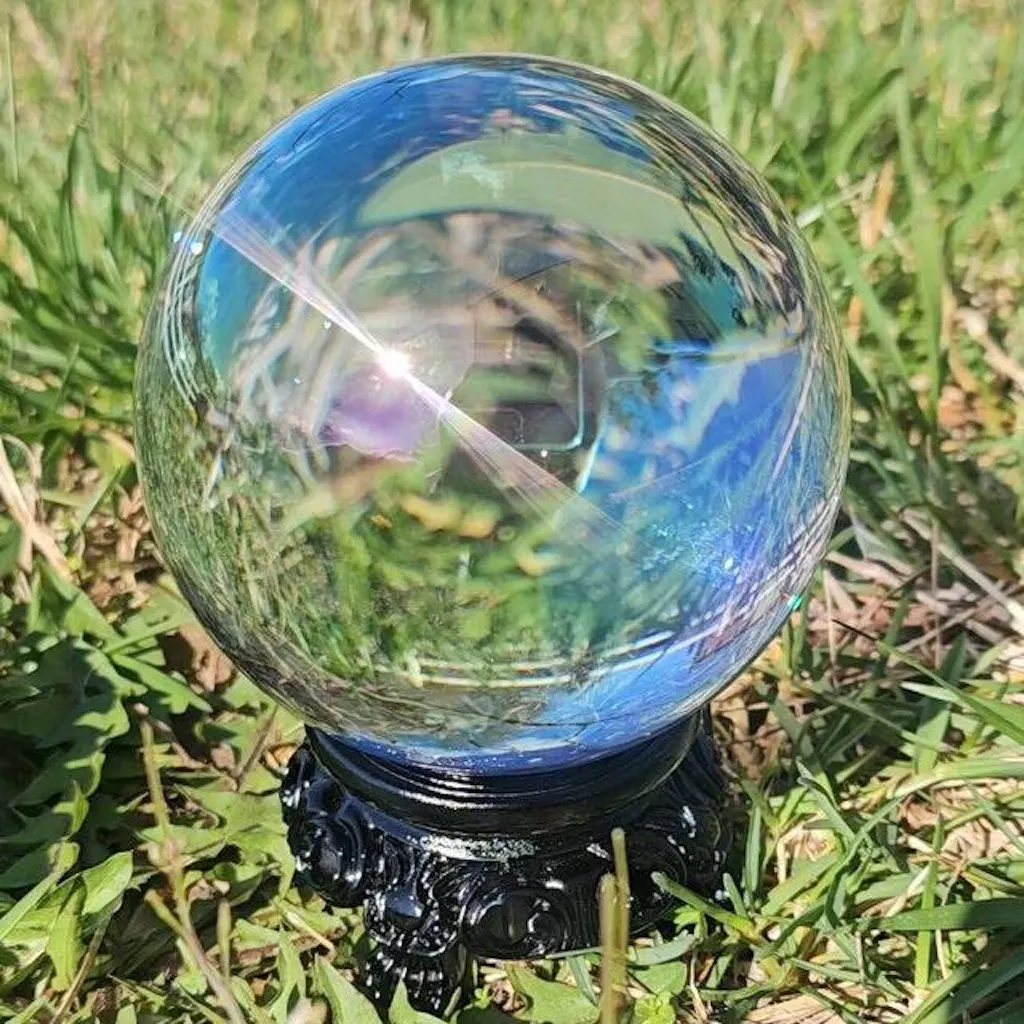 80mm, Aurora Crystal Ball, Aurora Glass Ball, 3.15 Inch - Insects In Resin