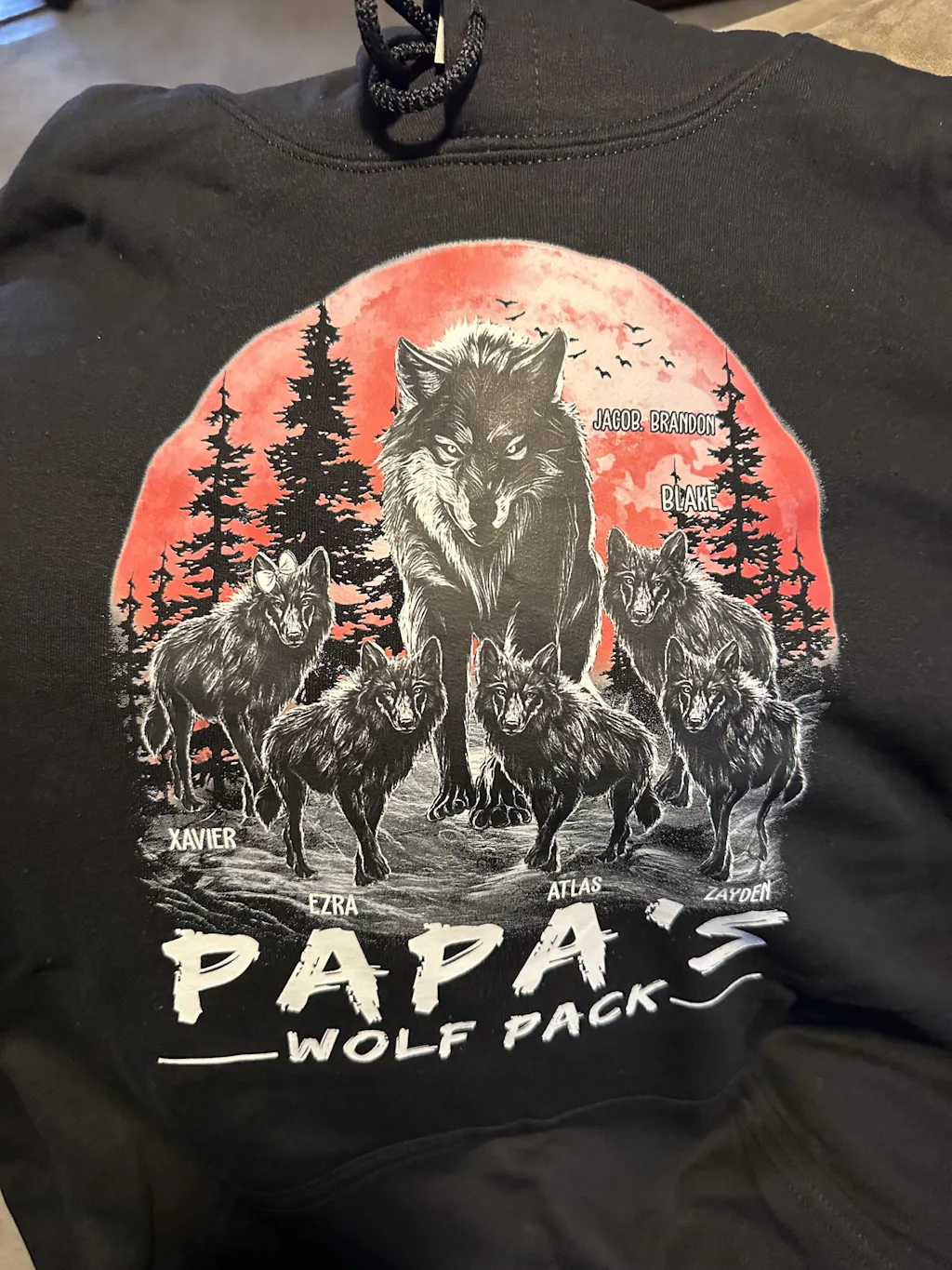 Grandpa Wolf Pack Personalized Shirt - Perfect Father's Day Gift for G ...