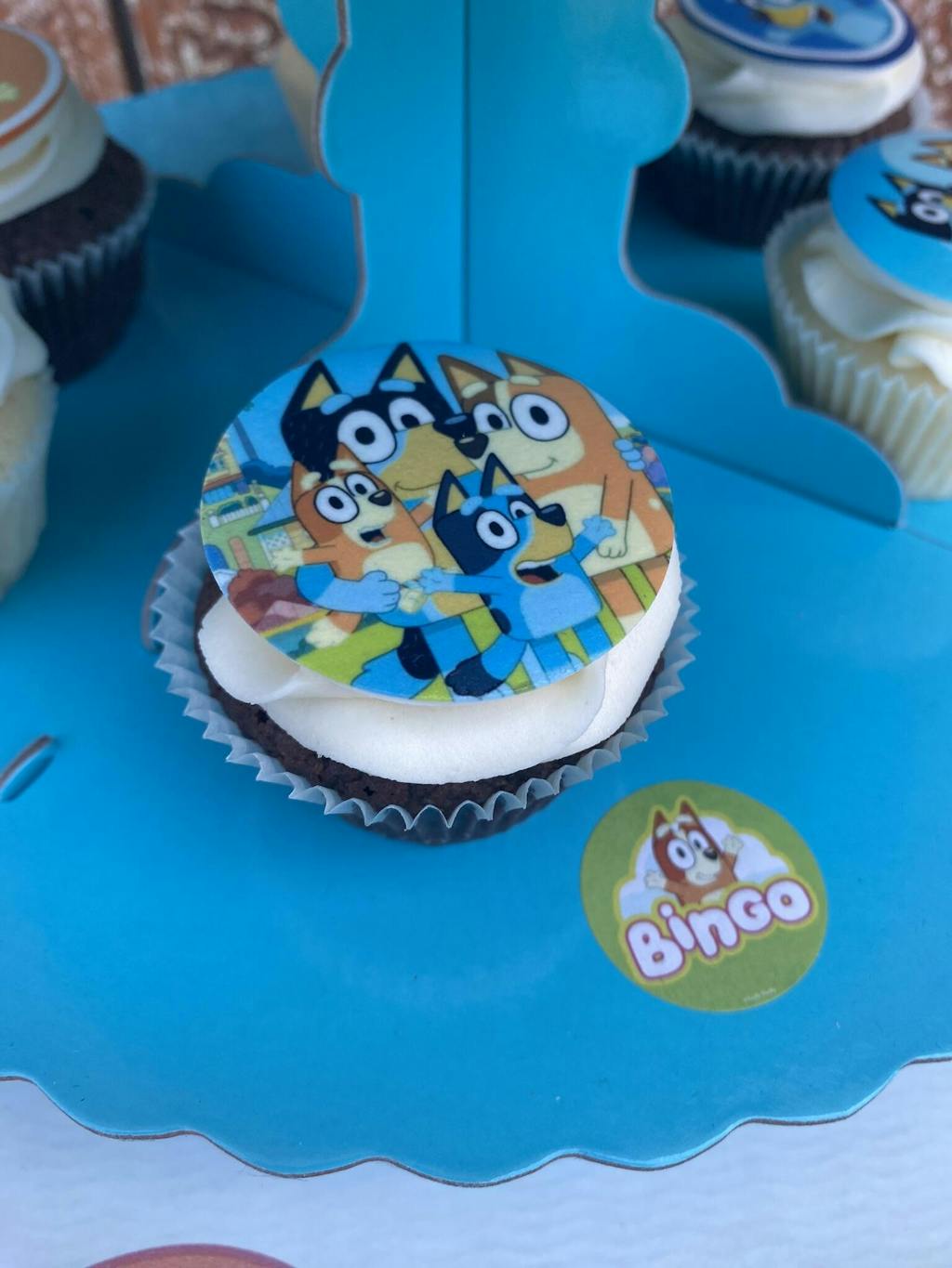 BLUEY Edible Cupcake Toppers - Itty Bitty Cake Toppers