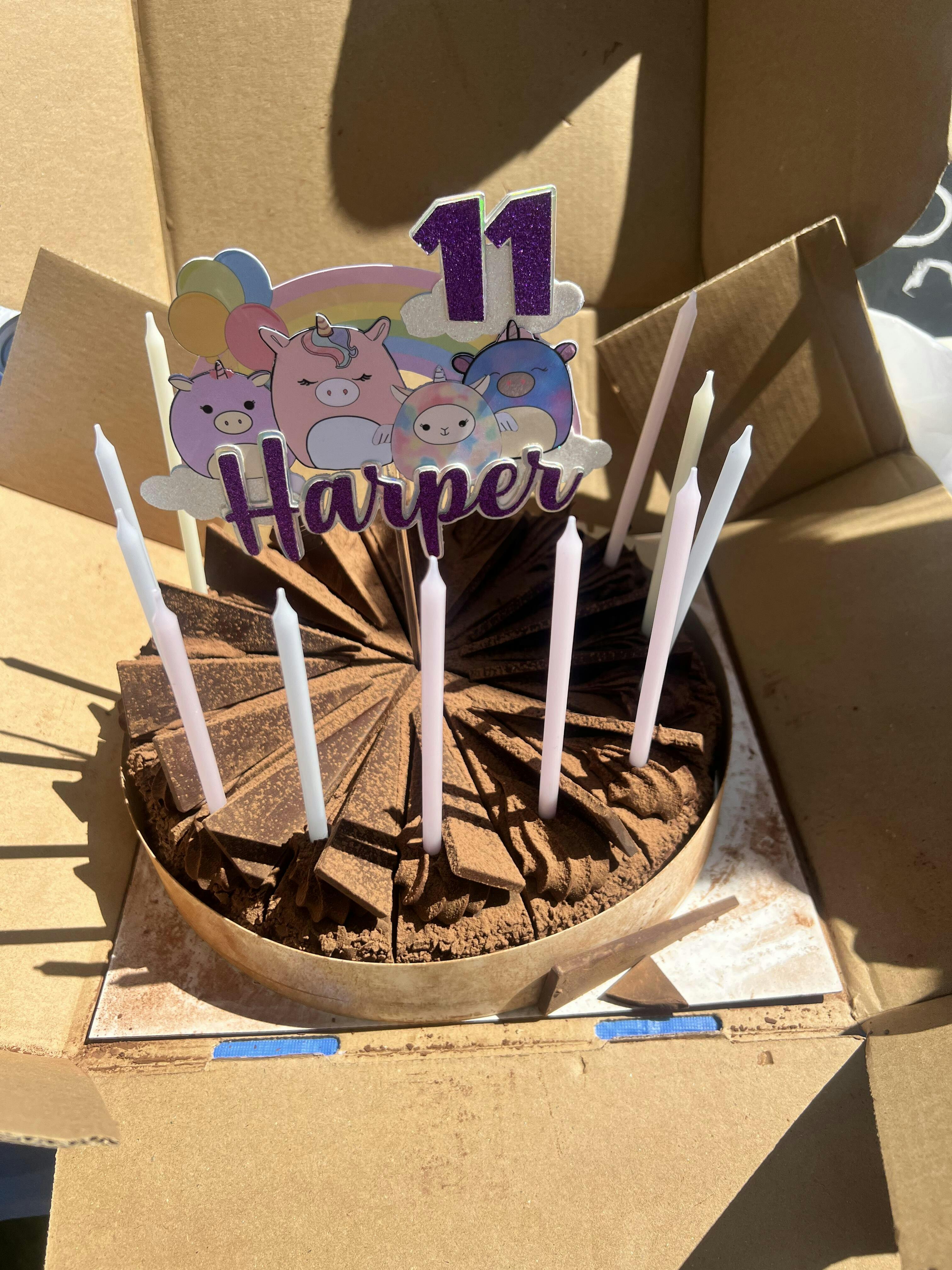 Squishmallow Card Cake Topper - Itty Bitty Cake Toppers