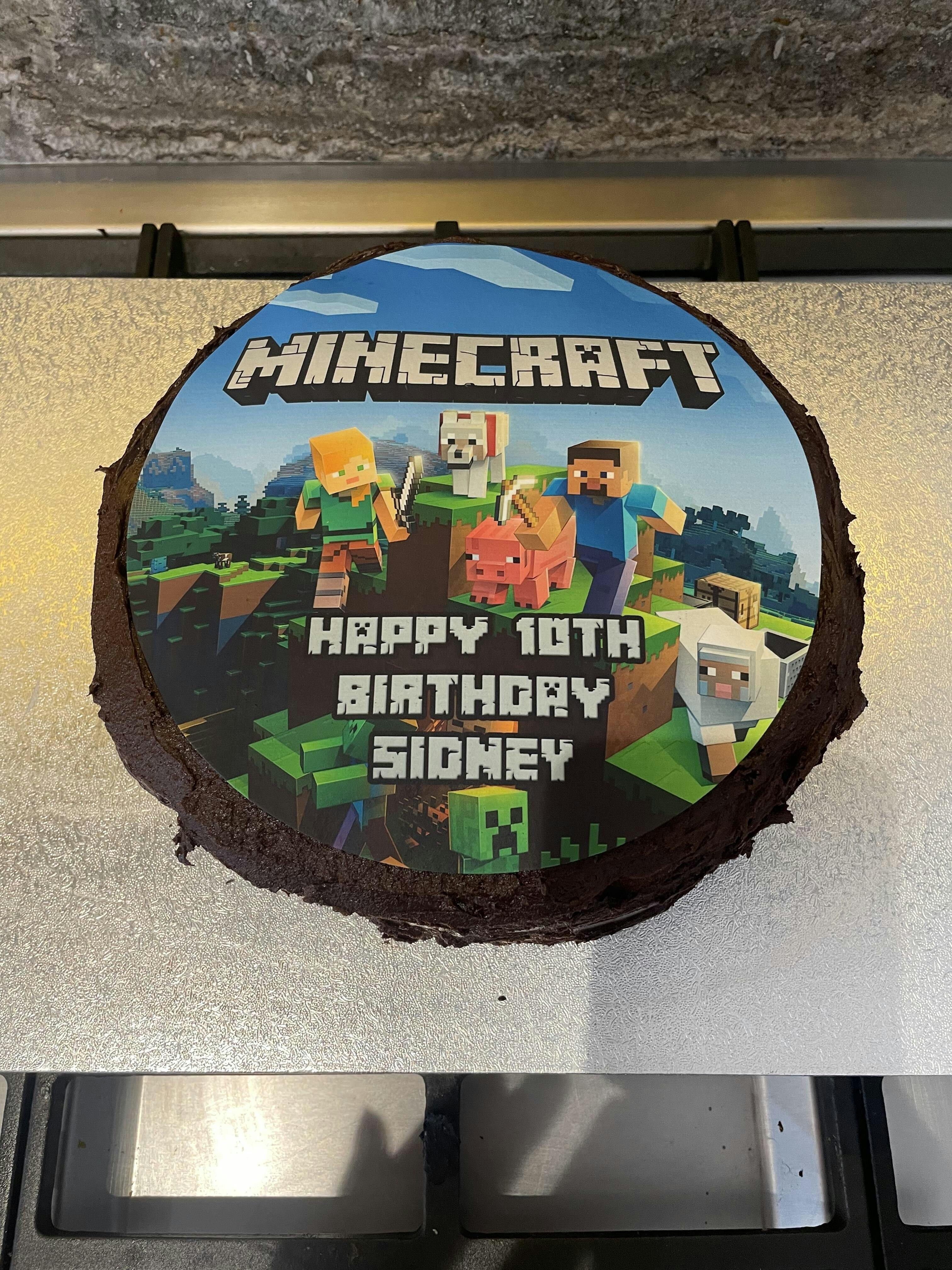 Minecraft Edible Cake Image - Itty Bitty Cake Toppers