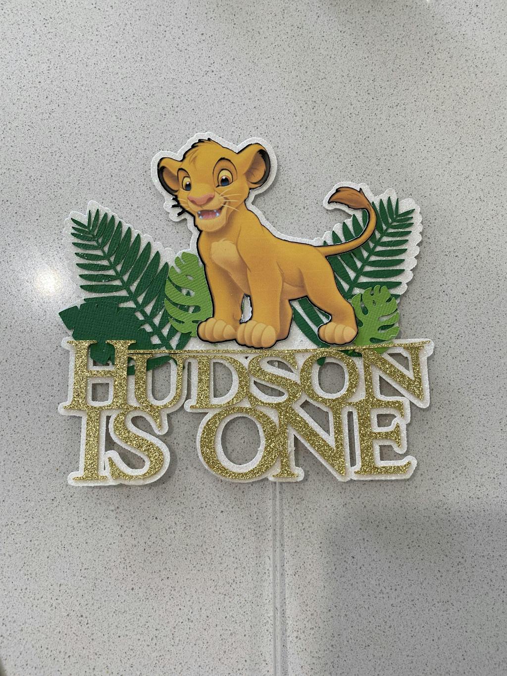 SIMBA Lion King Card Cake Topper - Itty Bitty Cake Toppers