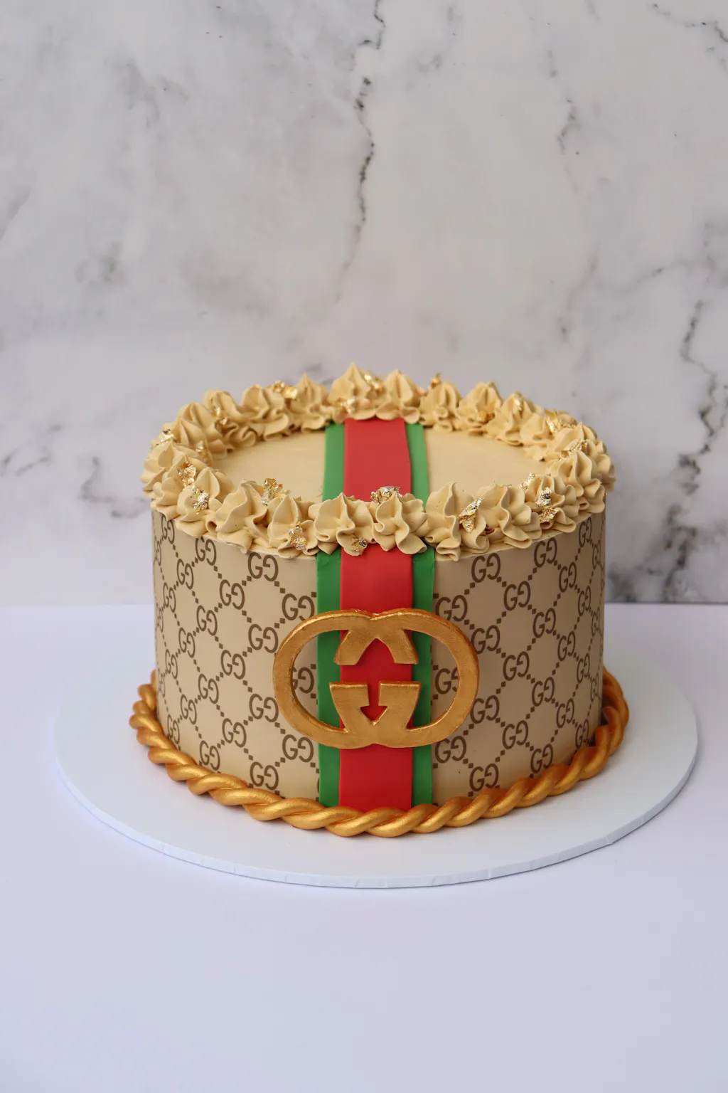 Designer Gucci Theme A3 Cake Wrap - Itty Bitty Cake Toppers
