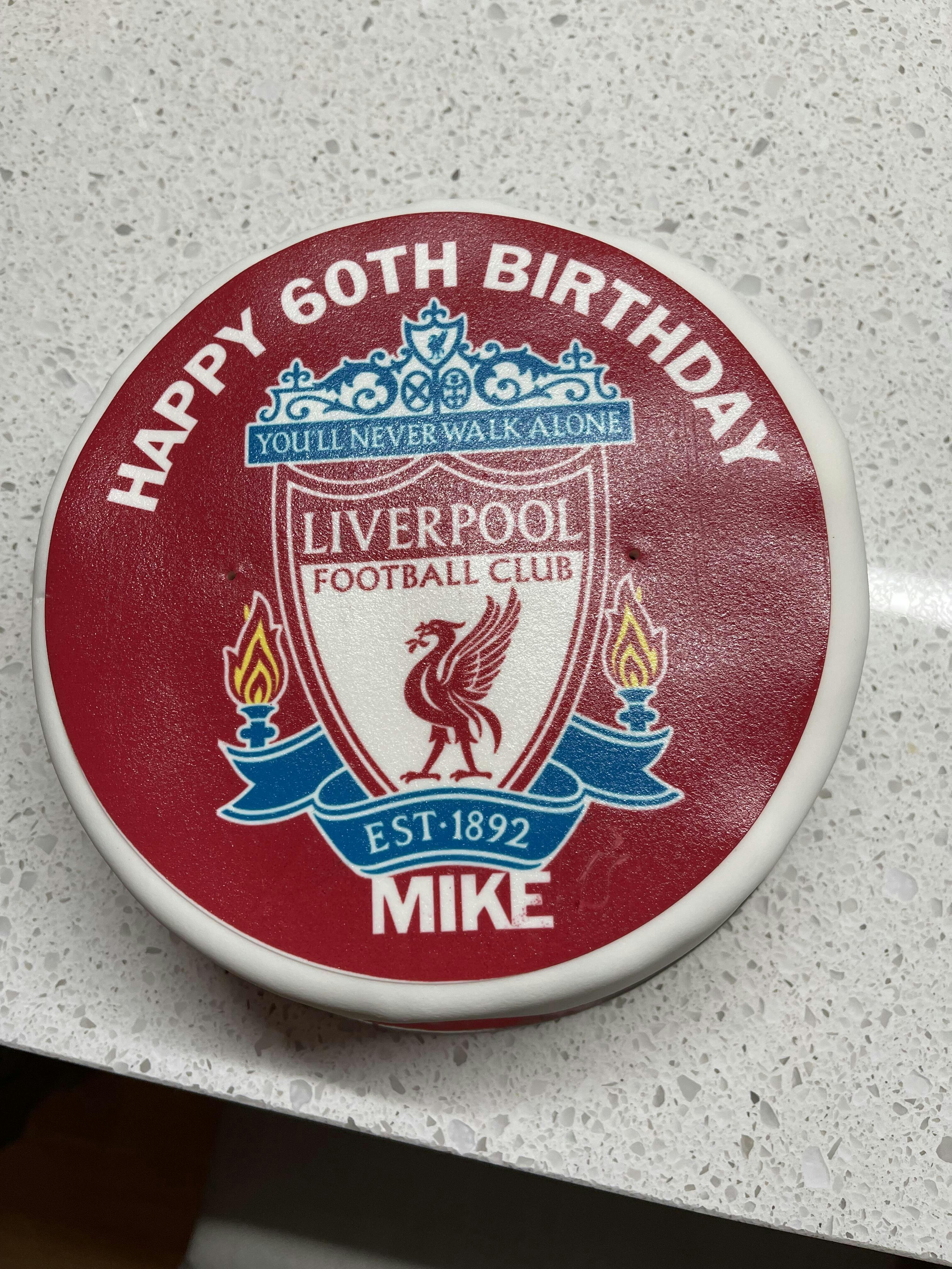 Soccer Liverpool Edible Cake Image - Itty Bitty Cake Toppers