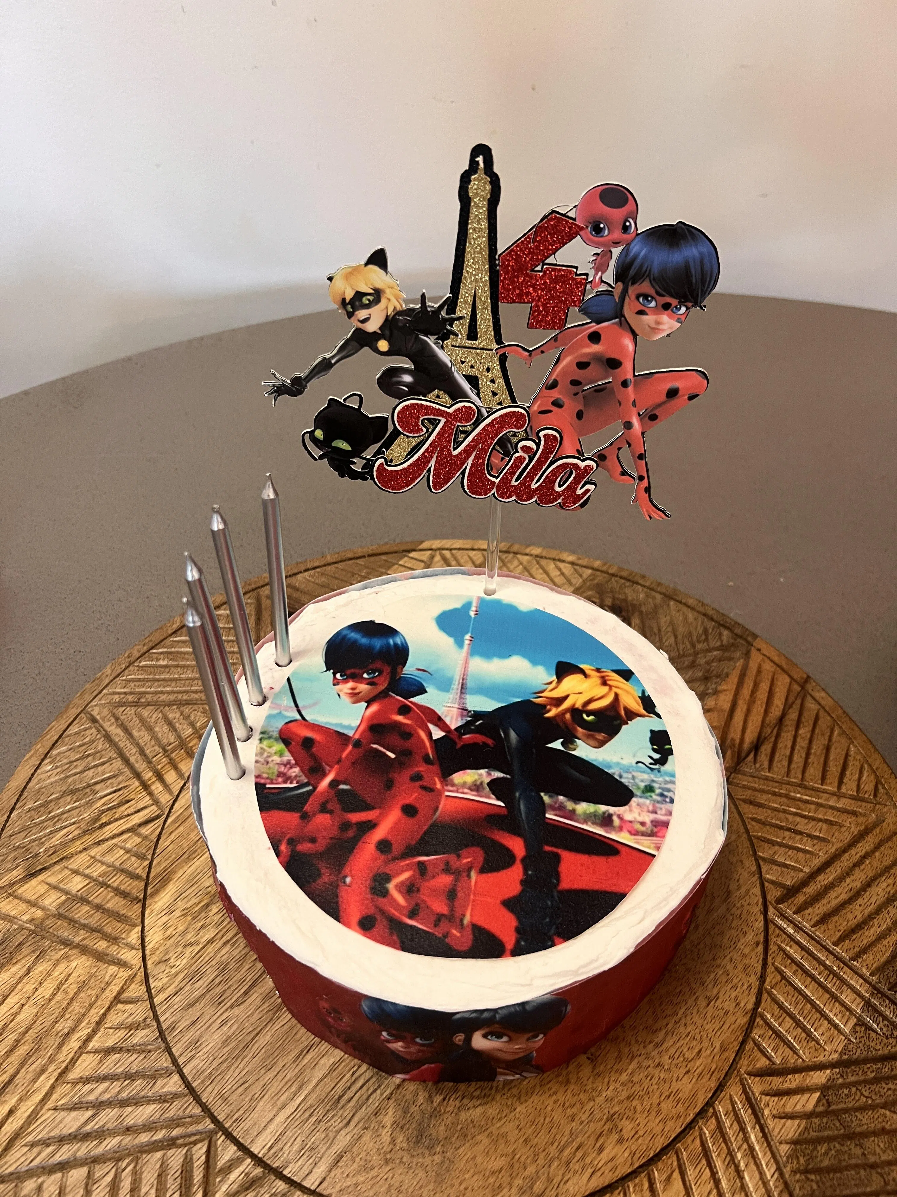 Miraculous Ladybug Card Cake Topper - Itty Bitty Cake Toppers