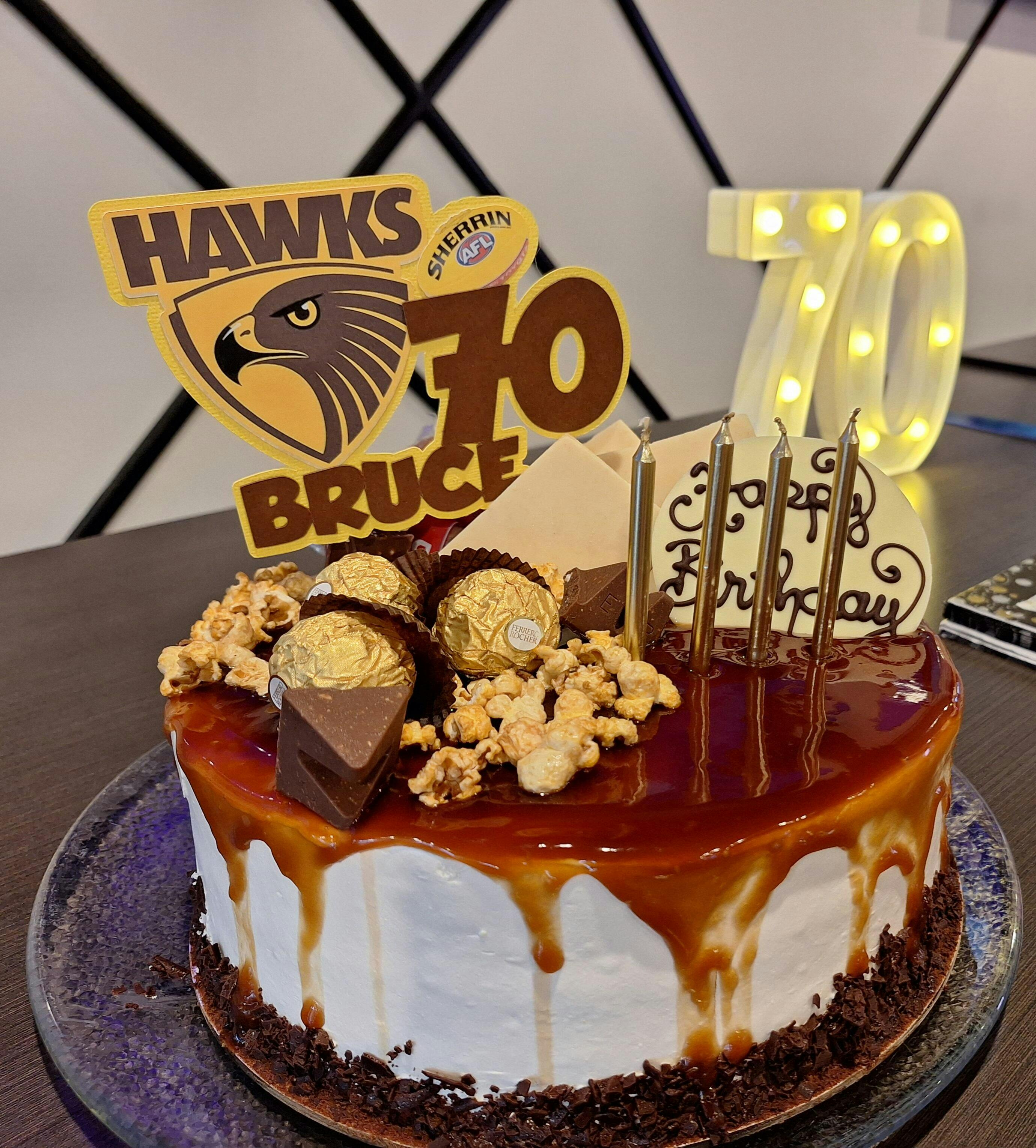 Hawthorn HAWKS AFL Footy Cake Topper - Itty Bitty Cake Toppers