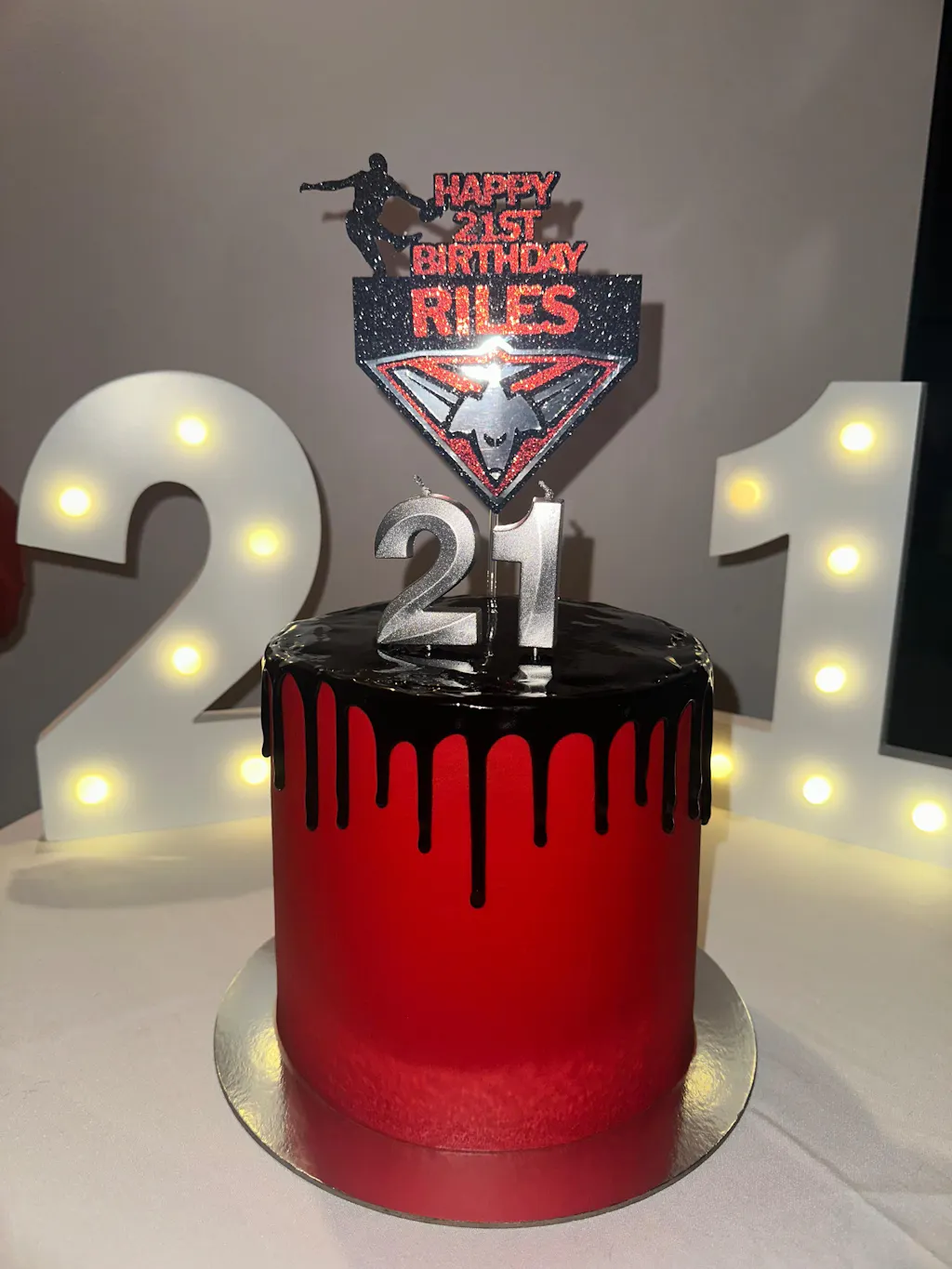 Essendon Bombers Footy Cake Topper - Itty Bitty Cake Toppers