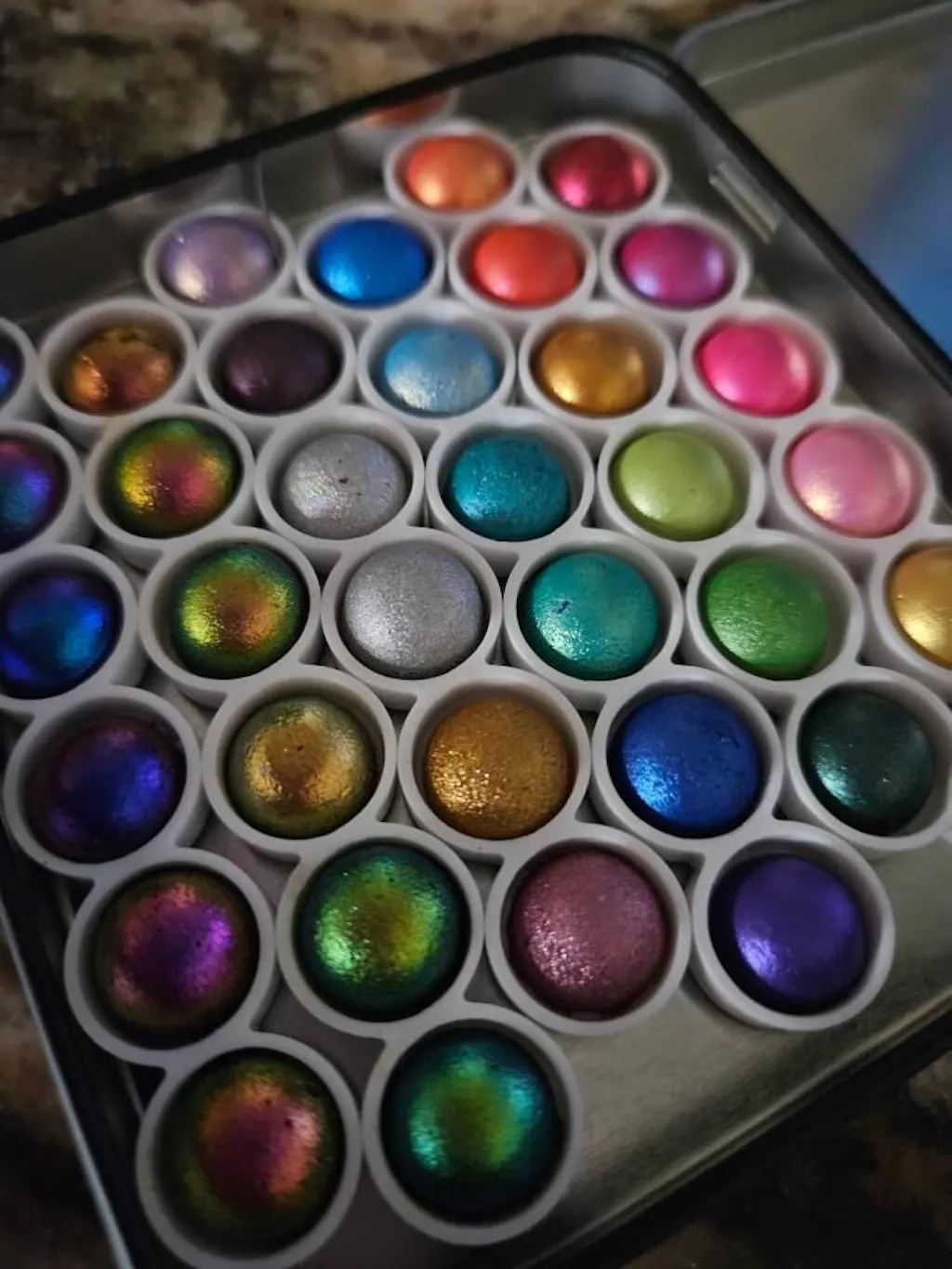 Vol.2 Magical Drop Tiny Sampler set Handmade Shimmer Hologram Color sh ...