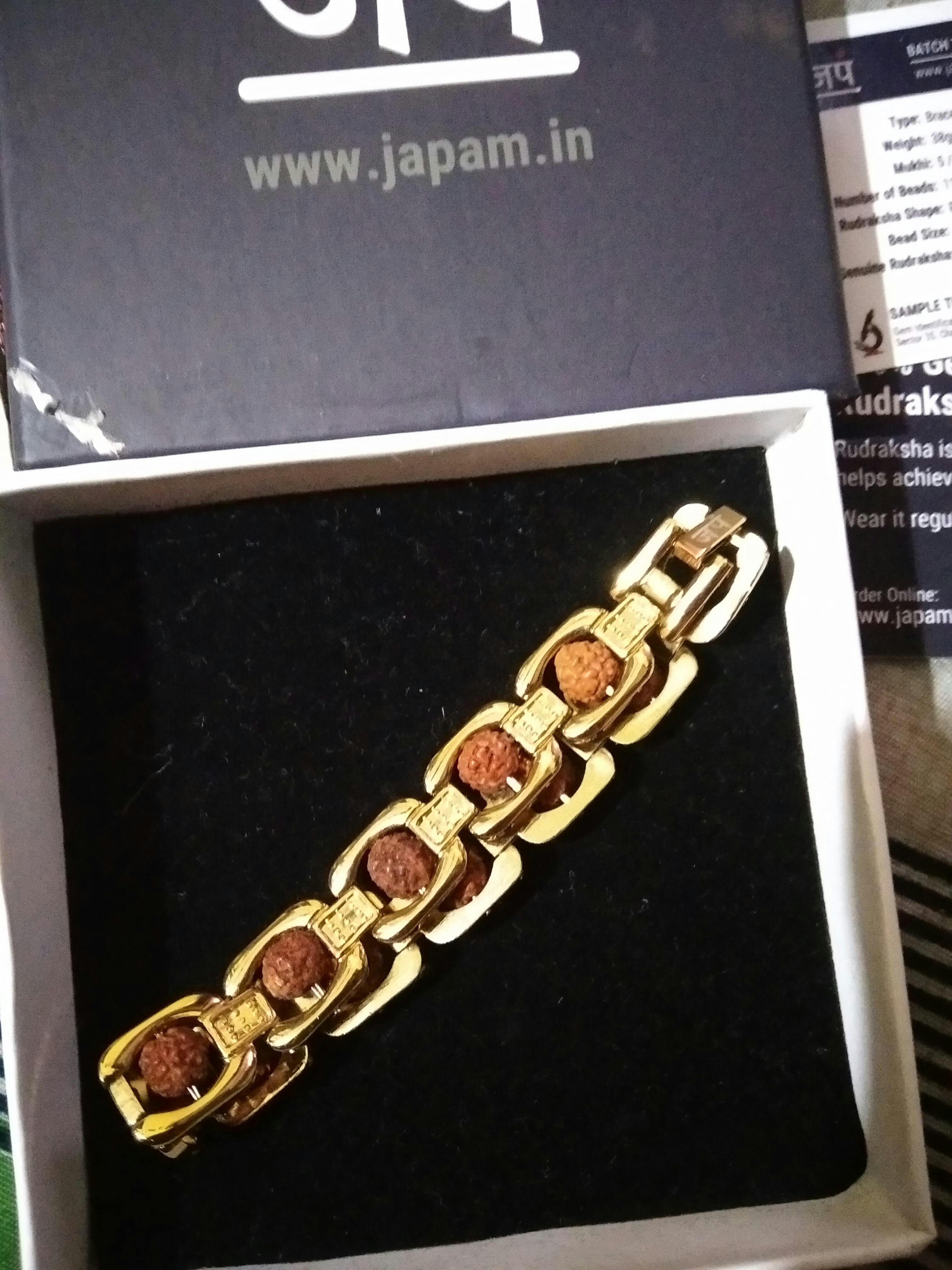 Gold Plated Essential Rudraksha Bracelet – Japam