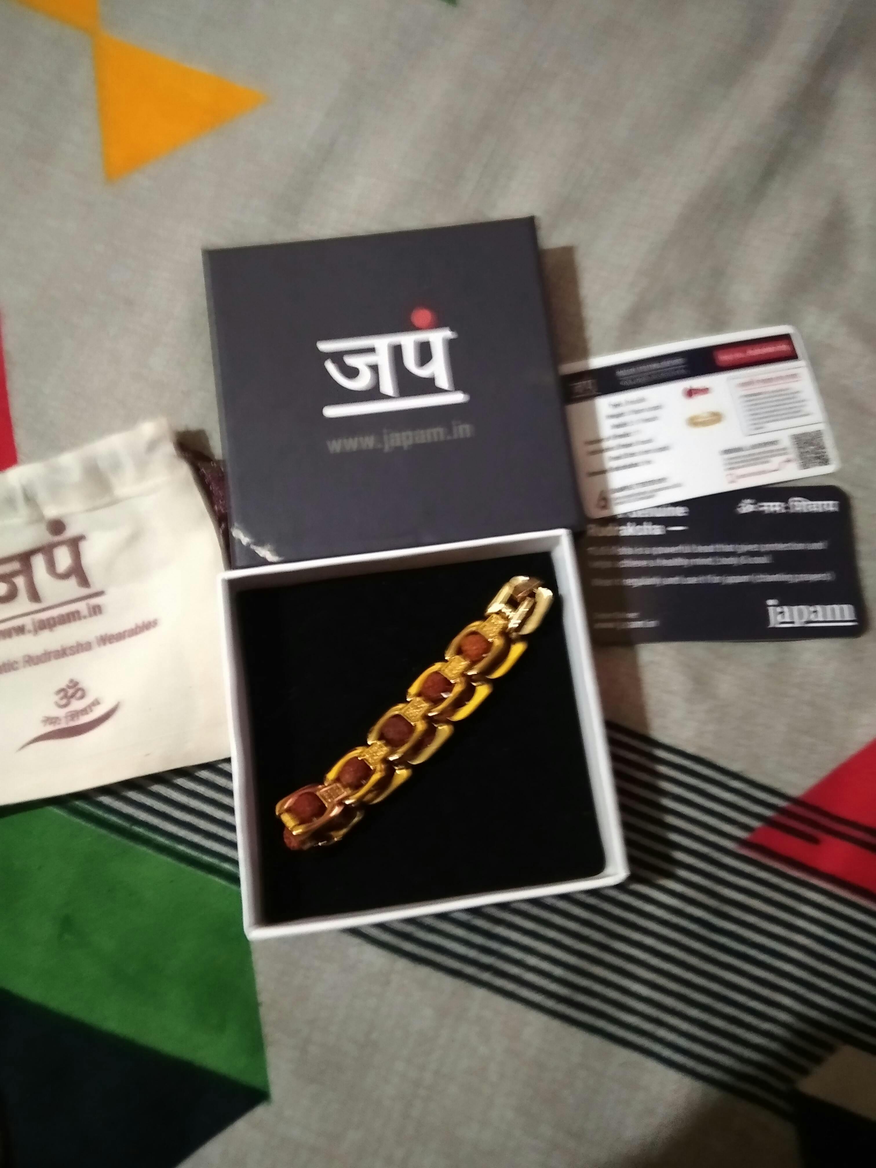 Gold Plated Essential Rudraksha Bracelet – Japam