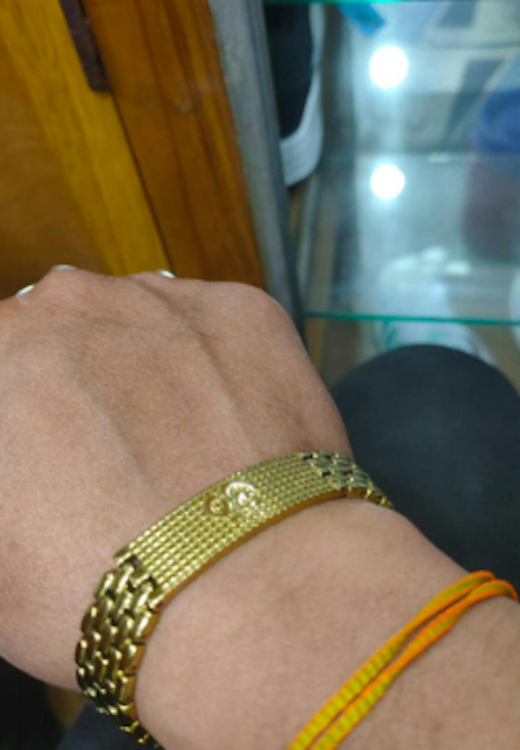 Gold Plated Sacred Grid Om Bracelet – Japam