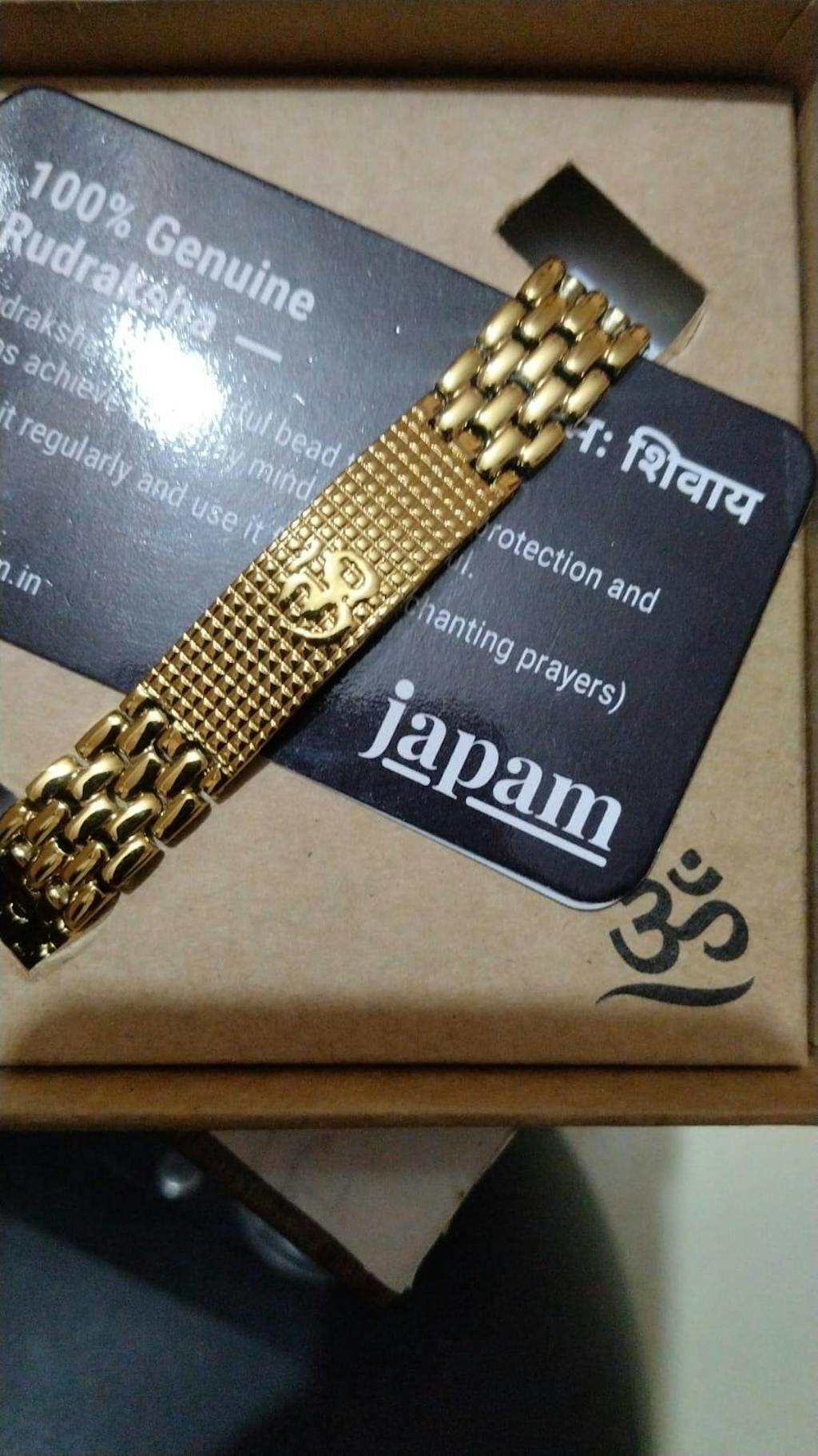 Gold Plated Sacred Grid Om Bracelet – Japam