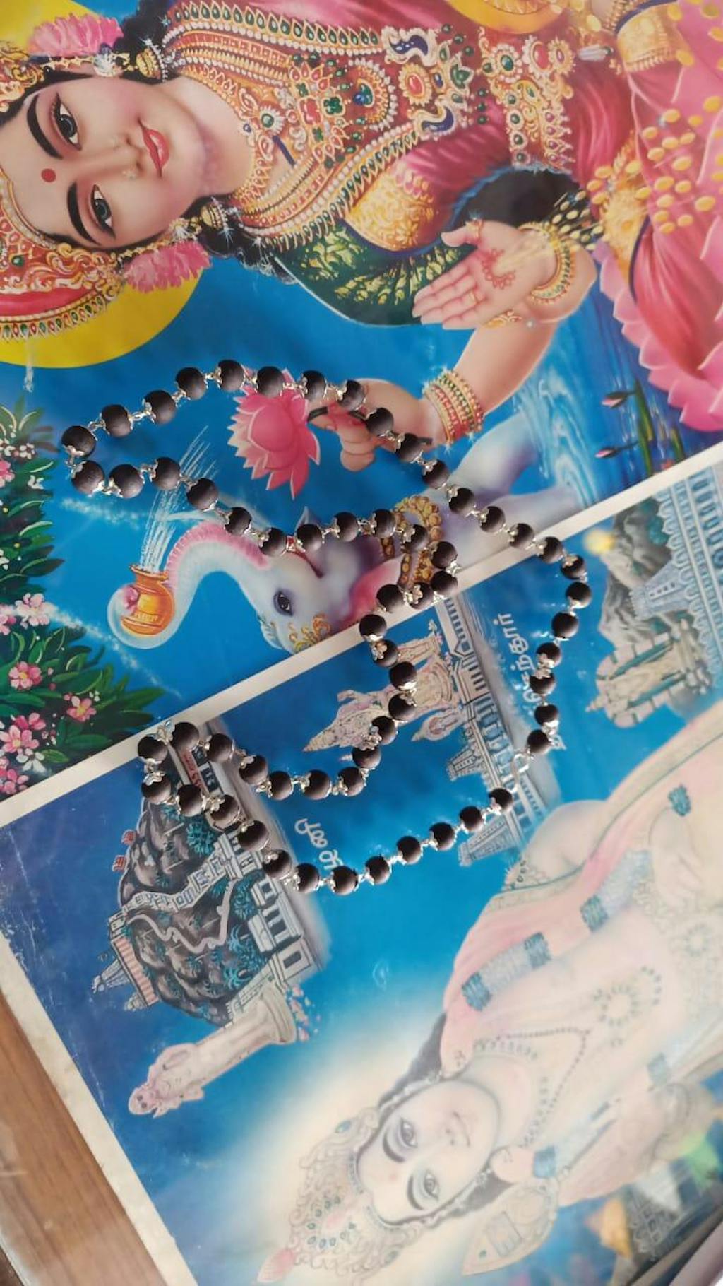 Silver Plated Eternal Karungali Mala - Natural Ebony Wood – Japam