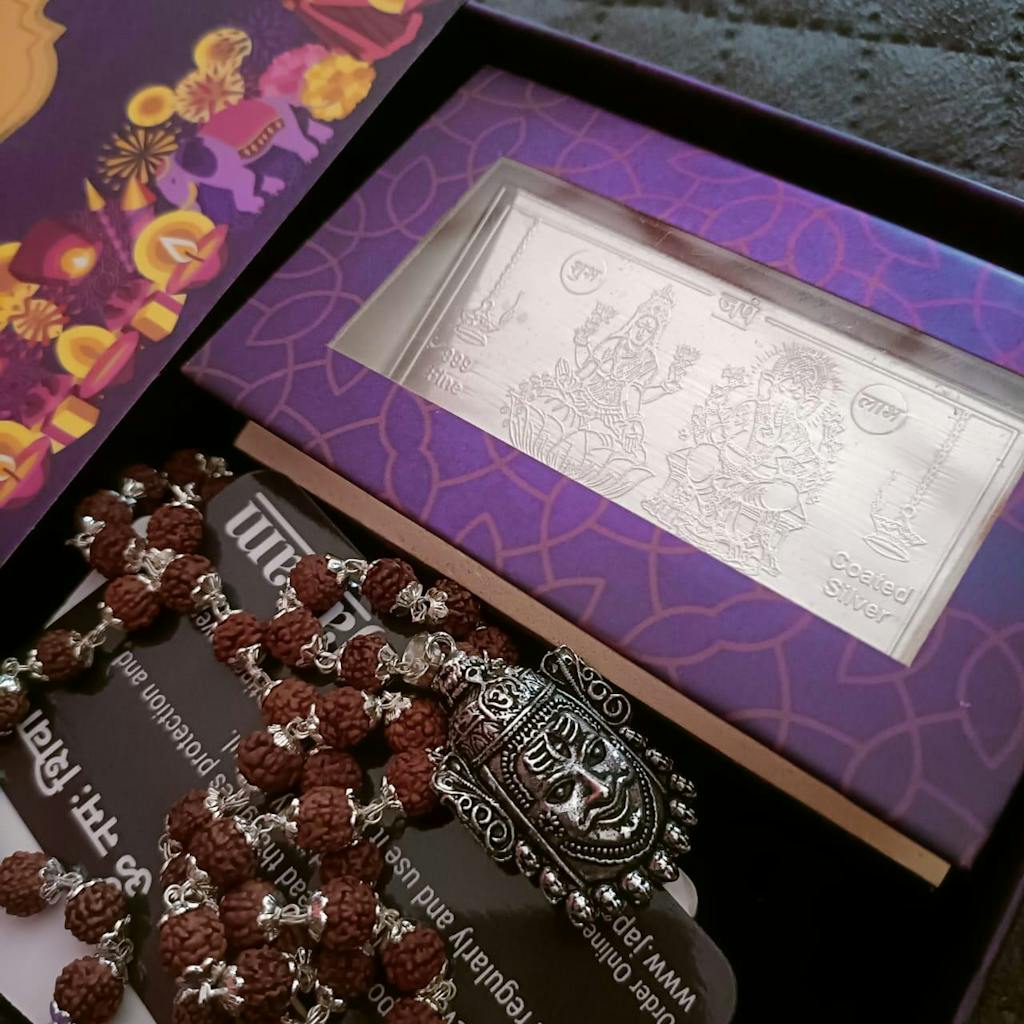 Silver Plated Mahakal Rudraksha Mala – Japam